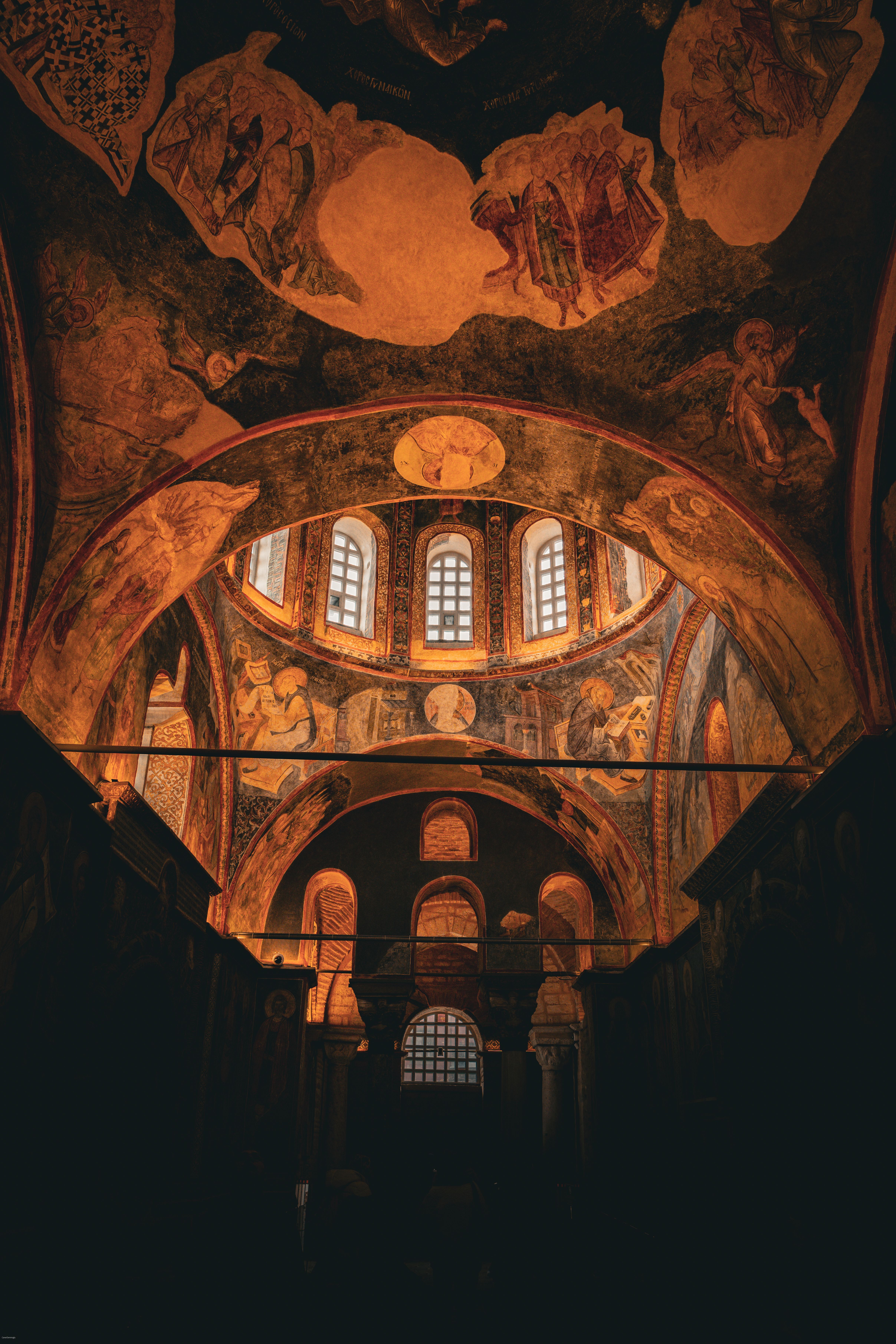 Beautiful Byzantine Frescoes in Istanbul Chapel · Free Stock Photo