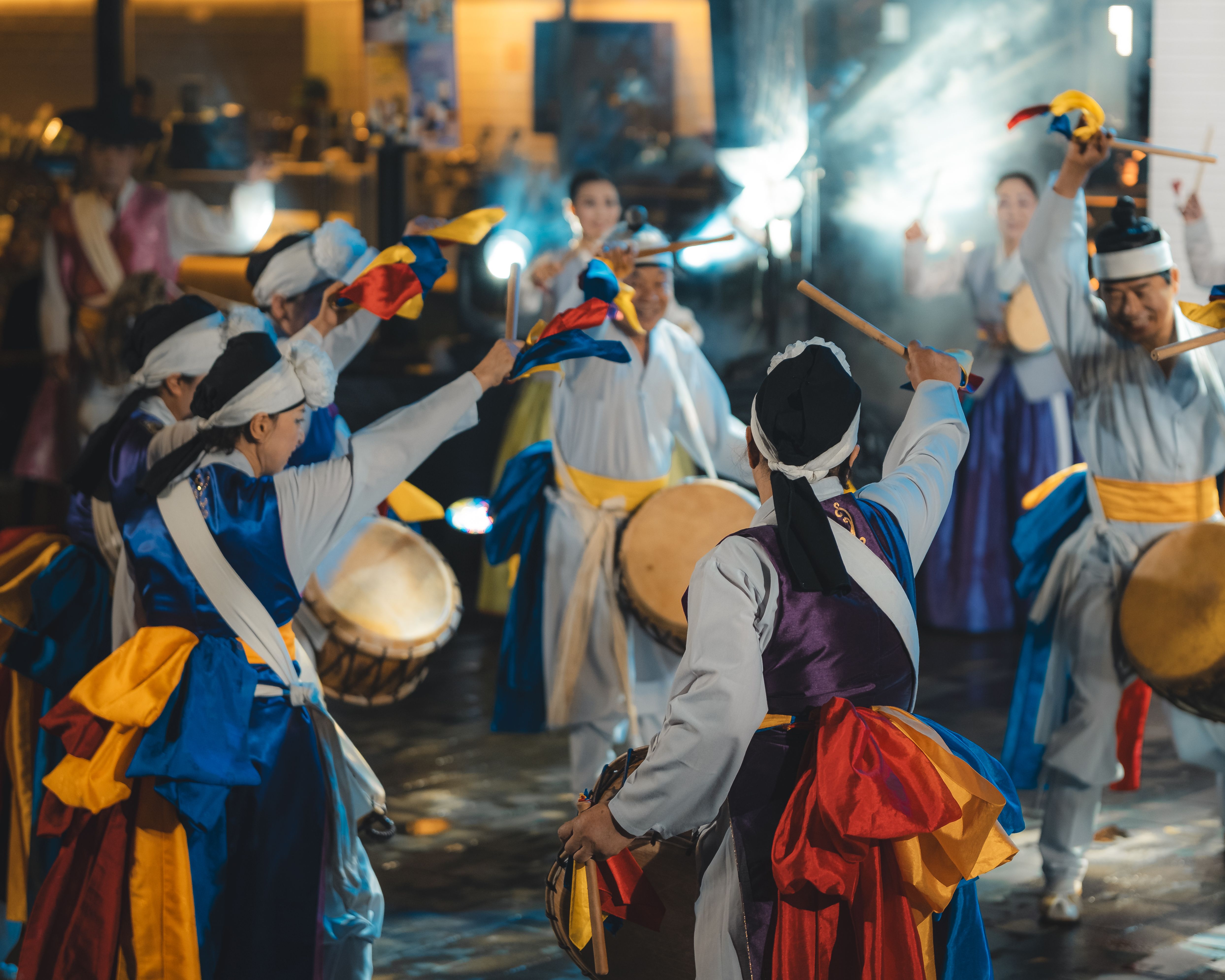Traditional Korean Dance Performance Outdoors · Free Stock Photo