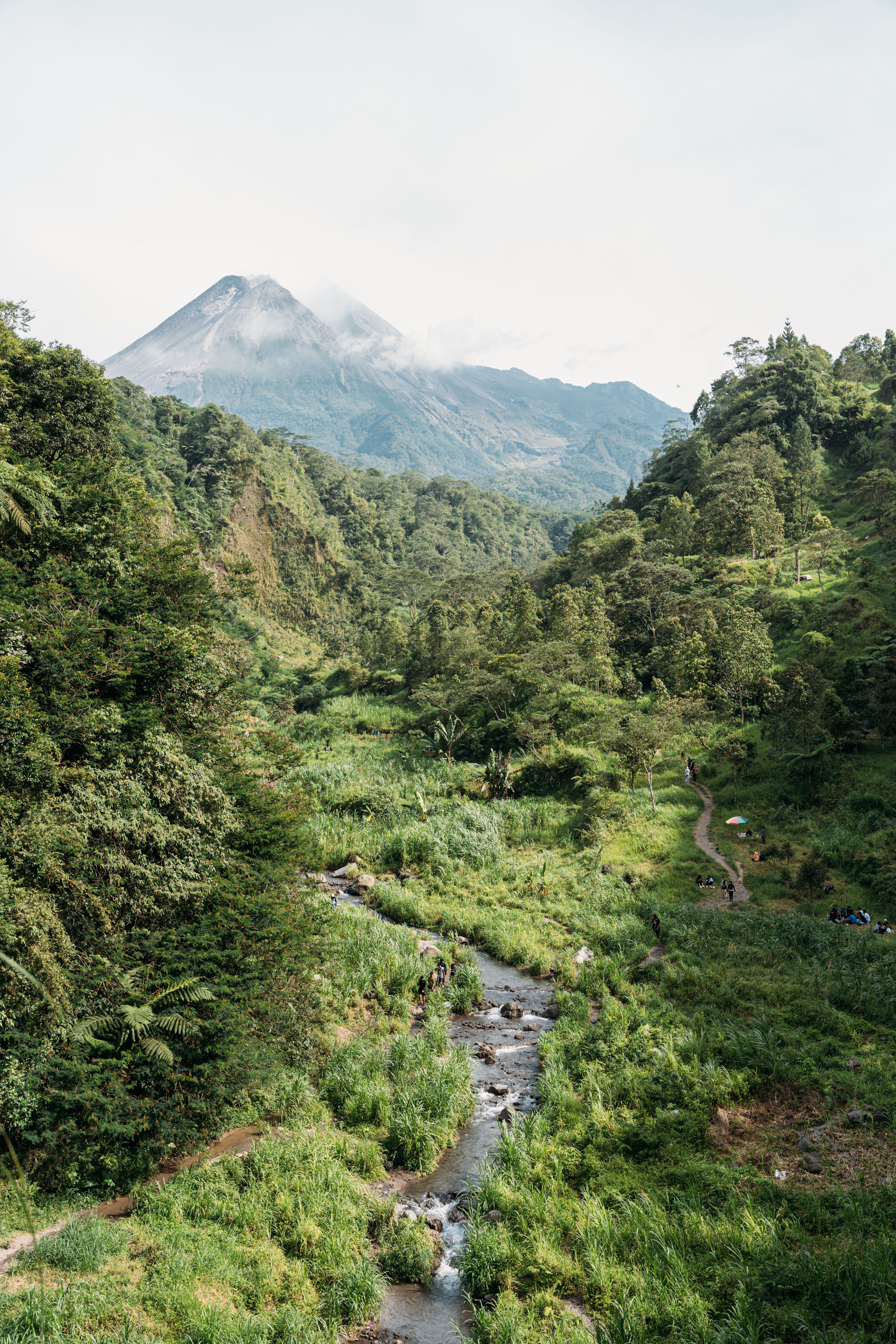 Scenic Landscape with Mount Merapi in Yogyakarta · Free Stock Photo