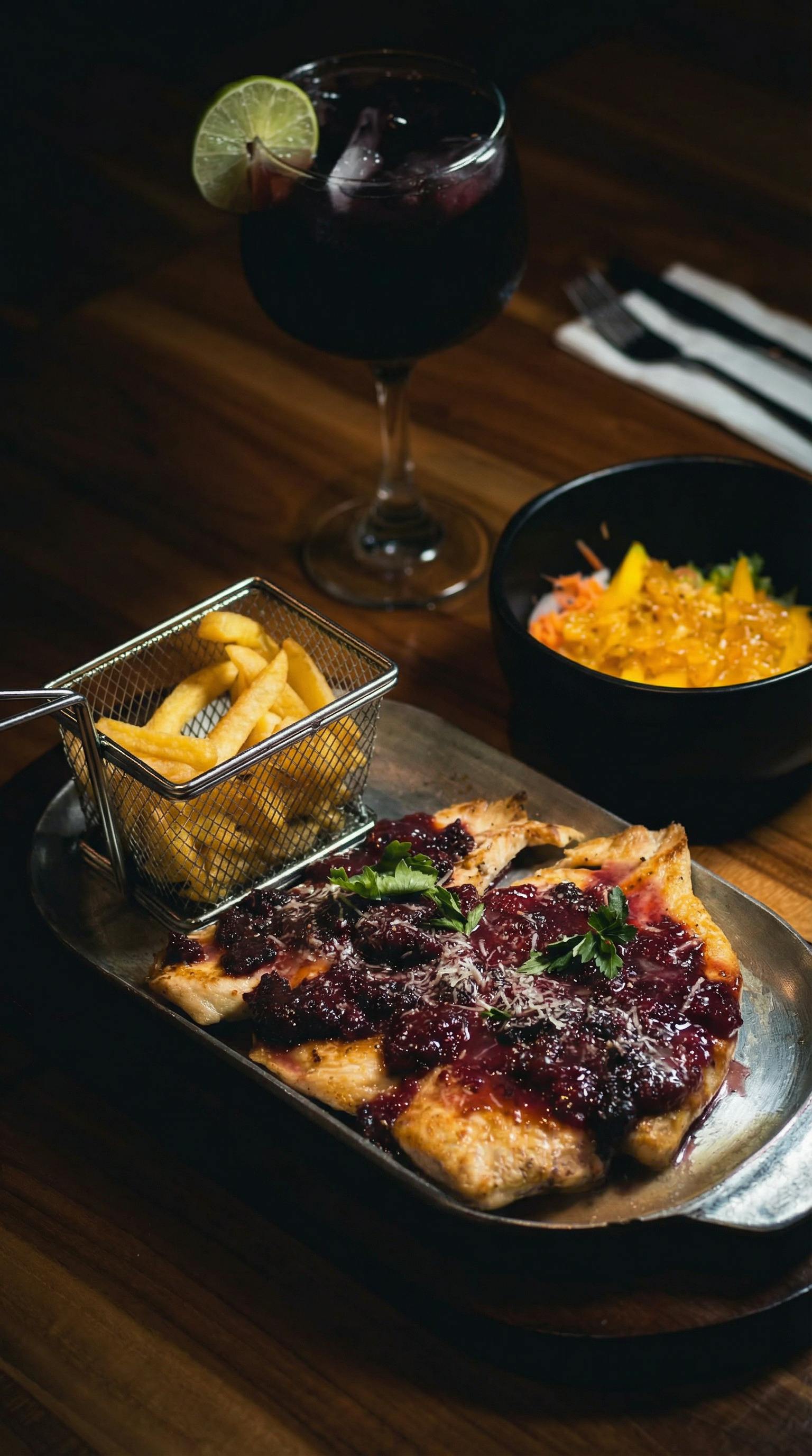 Colombian Dinner with Chicken Dish and Fries · Free Stock Photo