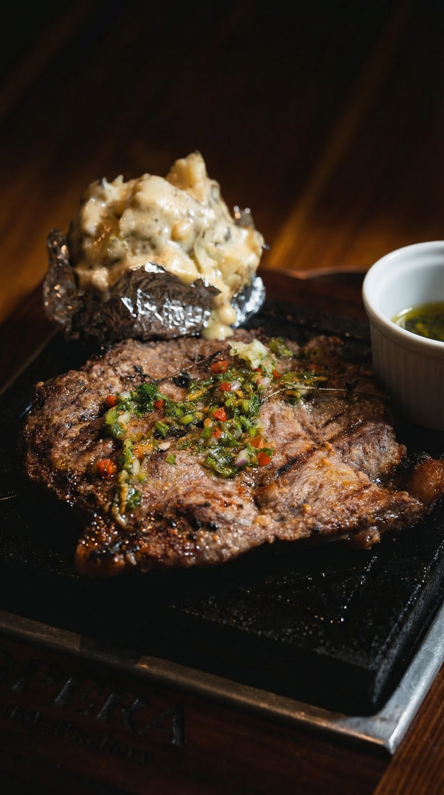 Colombian Grilled Steak with Chimichurri Sauce · Free Stock Photo
