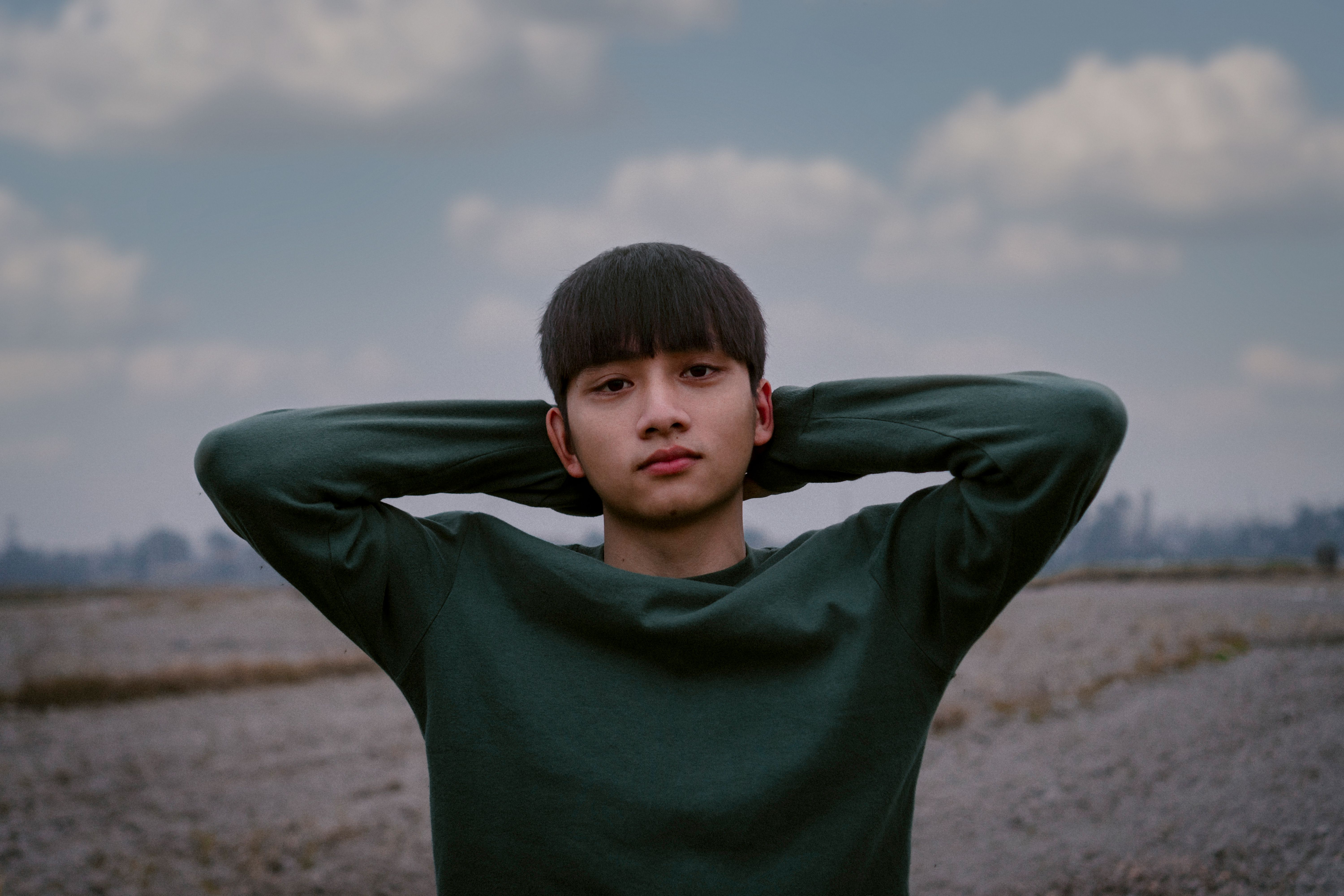 Youthful Relaxed Portrait in Open Field · Free Stock Photo