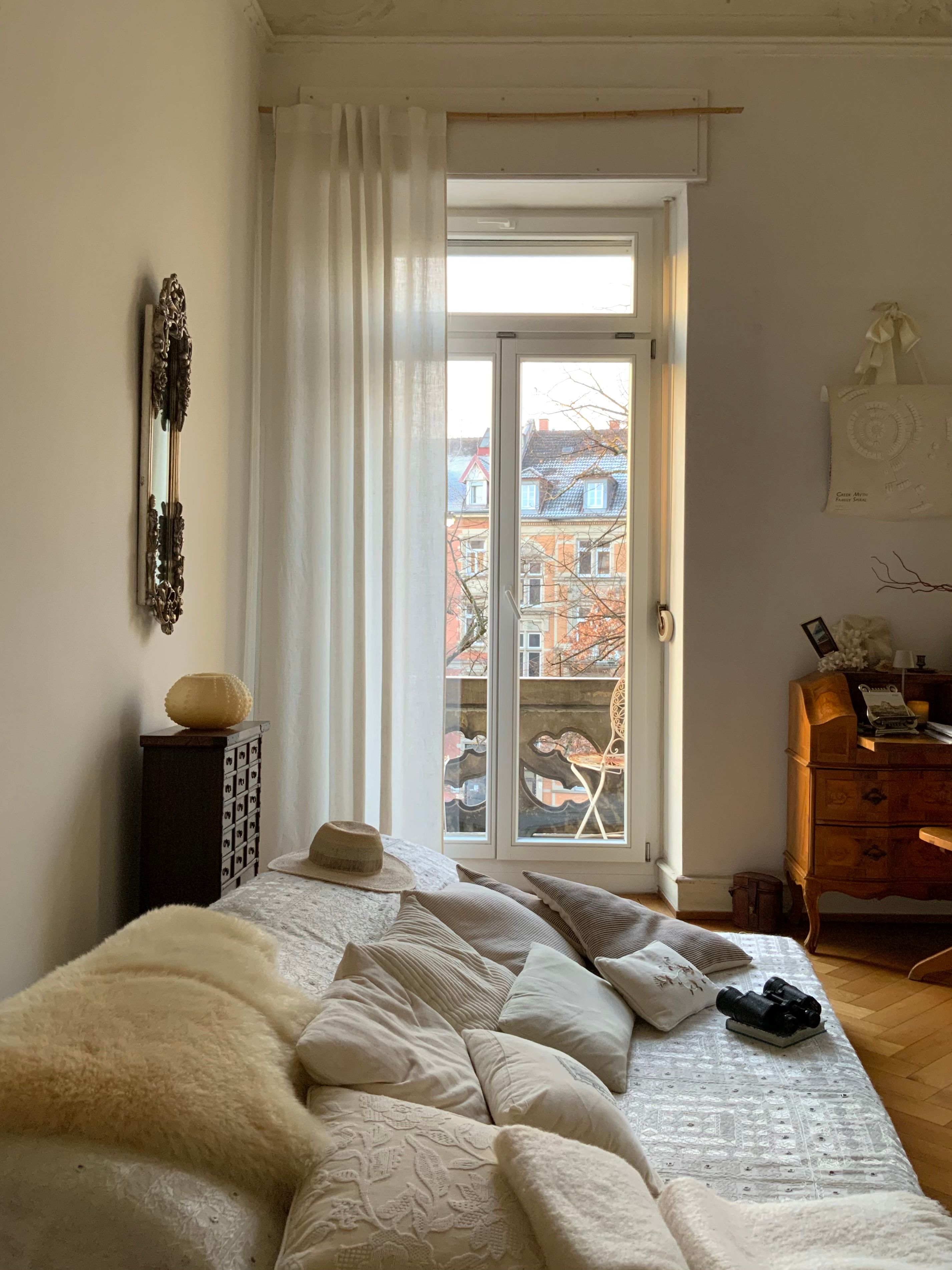Curtains near Mirror in Room · Free Stock Photo