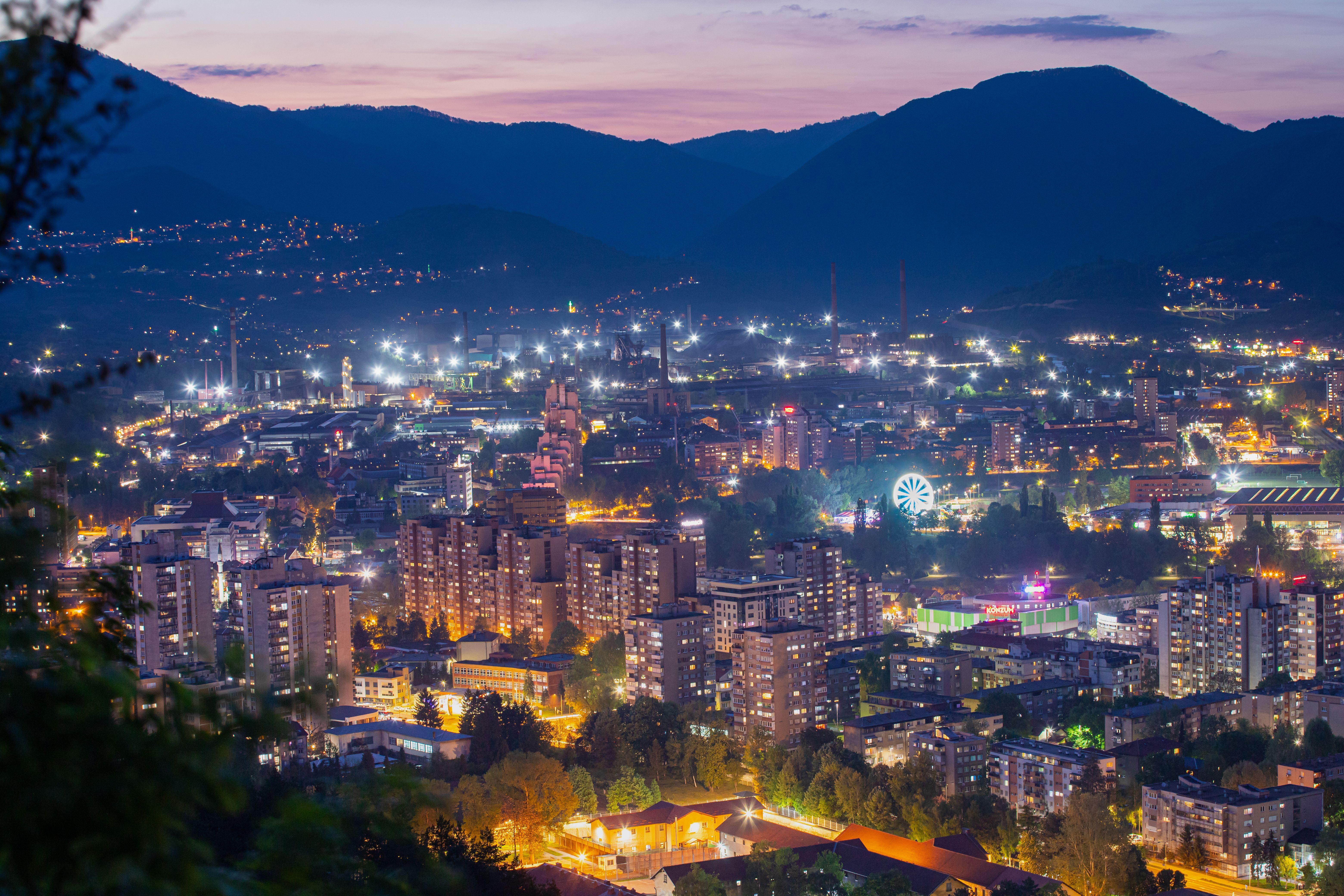 Stunning Night View of Illuminated Cityscape · Free Stock Photo
