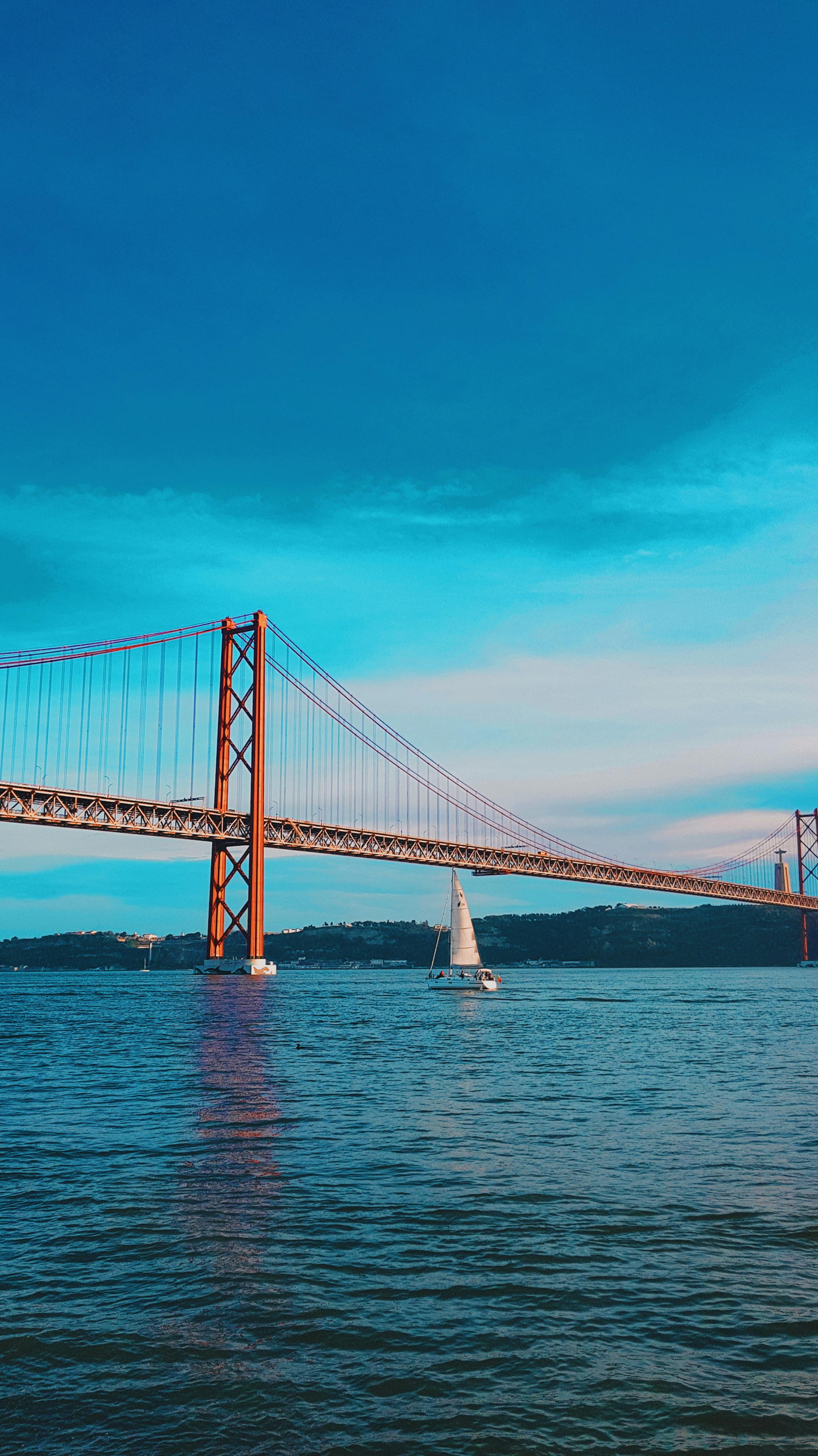 Red Suspension Bridge · Free Stock Photo