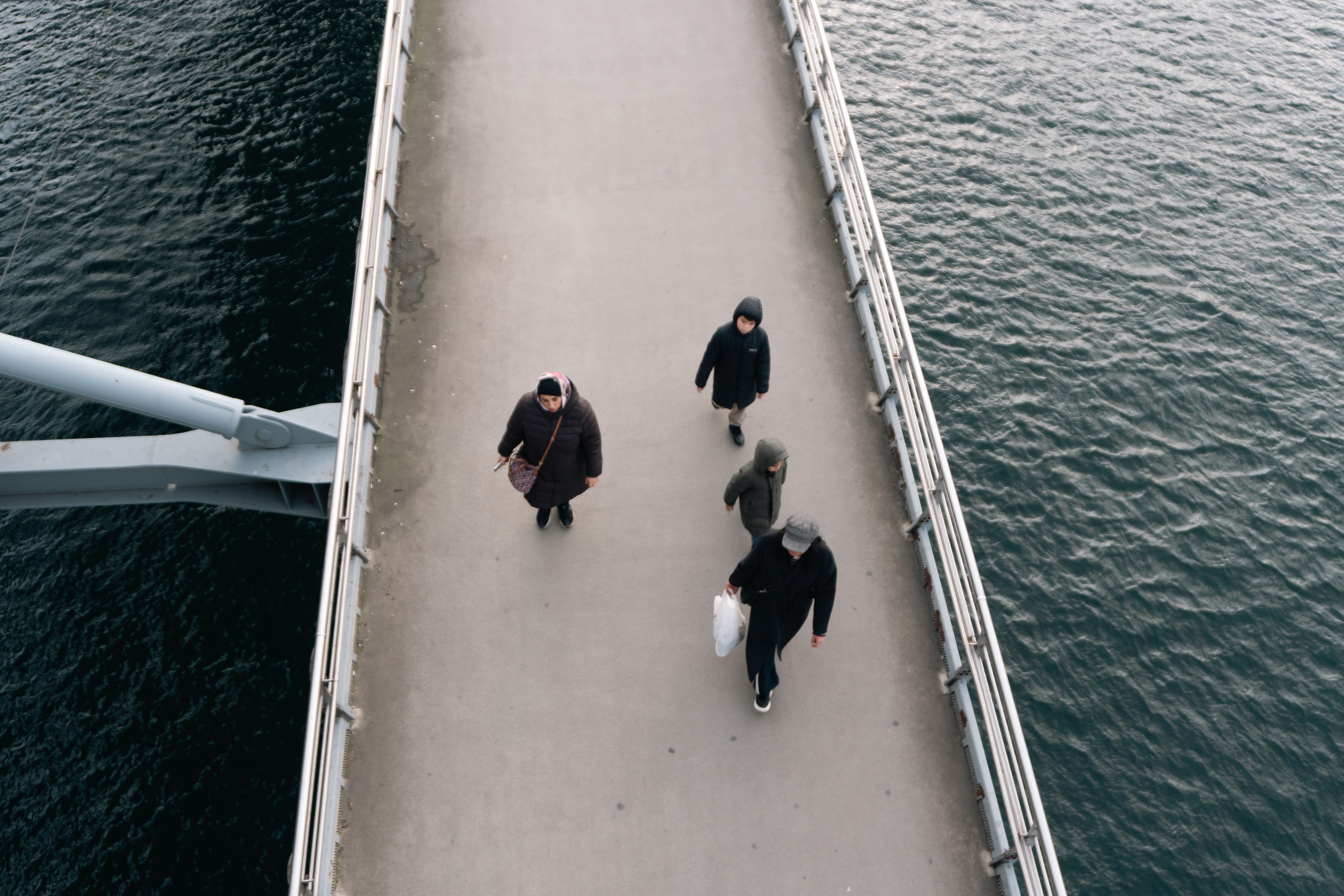 People Walking On A Bridge Photos, Download The BEST Free People ...