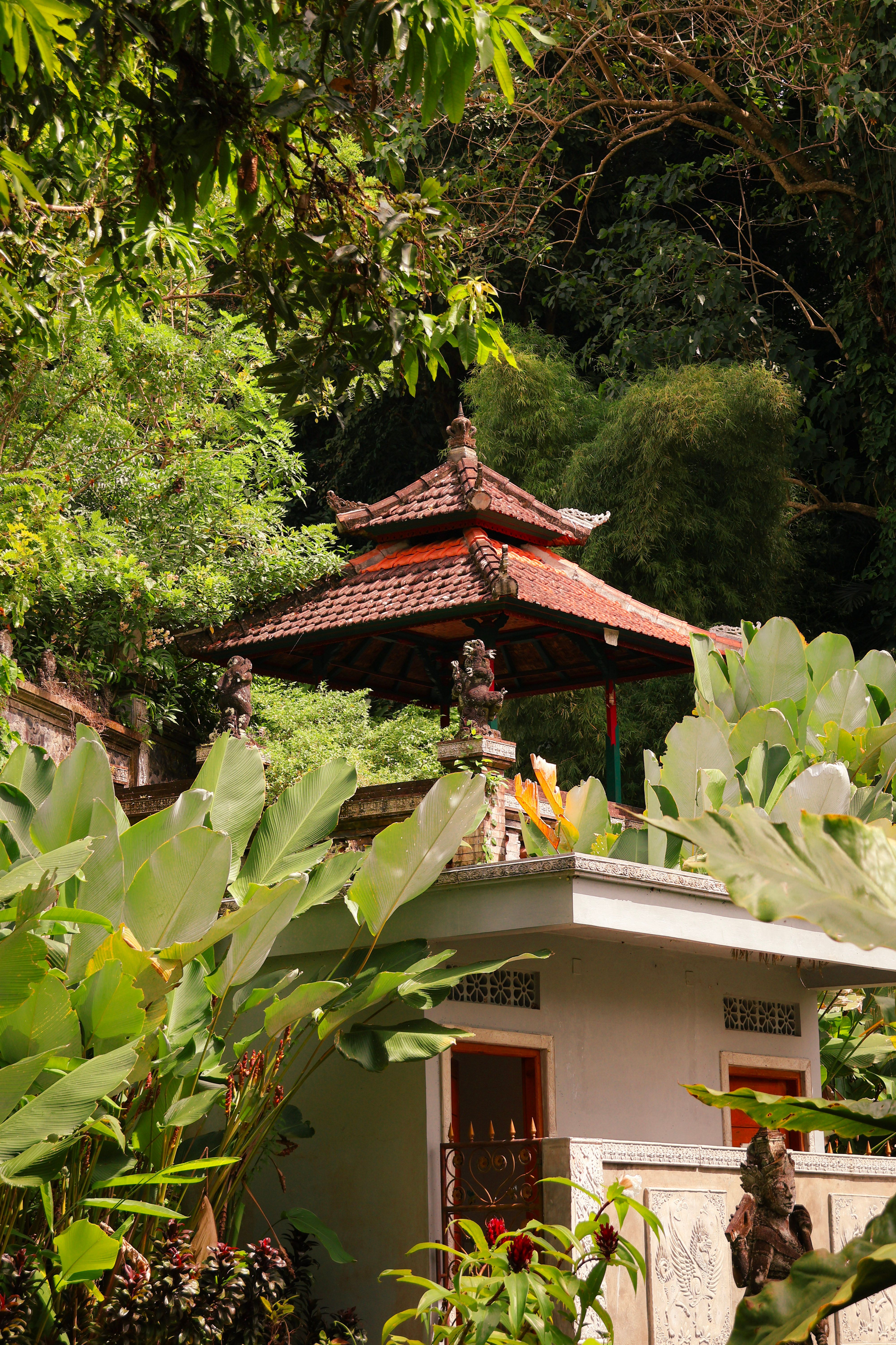 Tranquil Balinese Garden Shrine Amidst Lush Greenery · Free Stock Photo