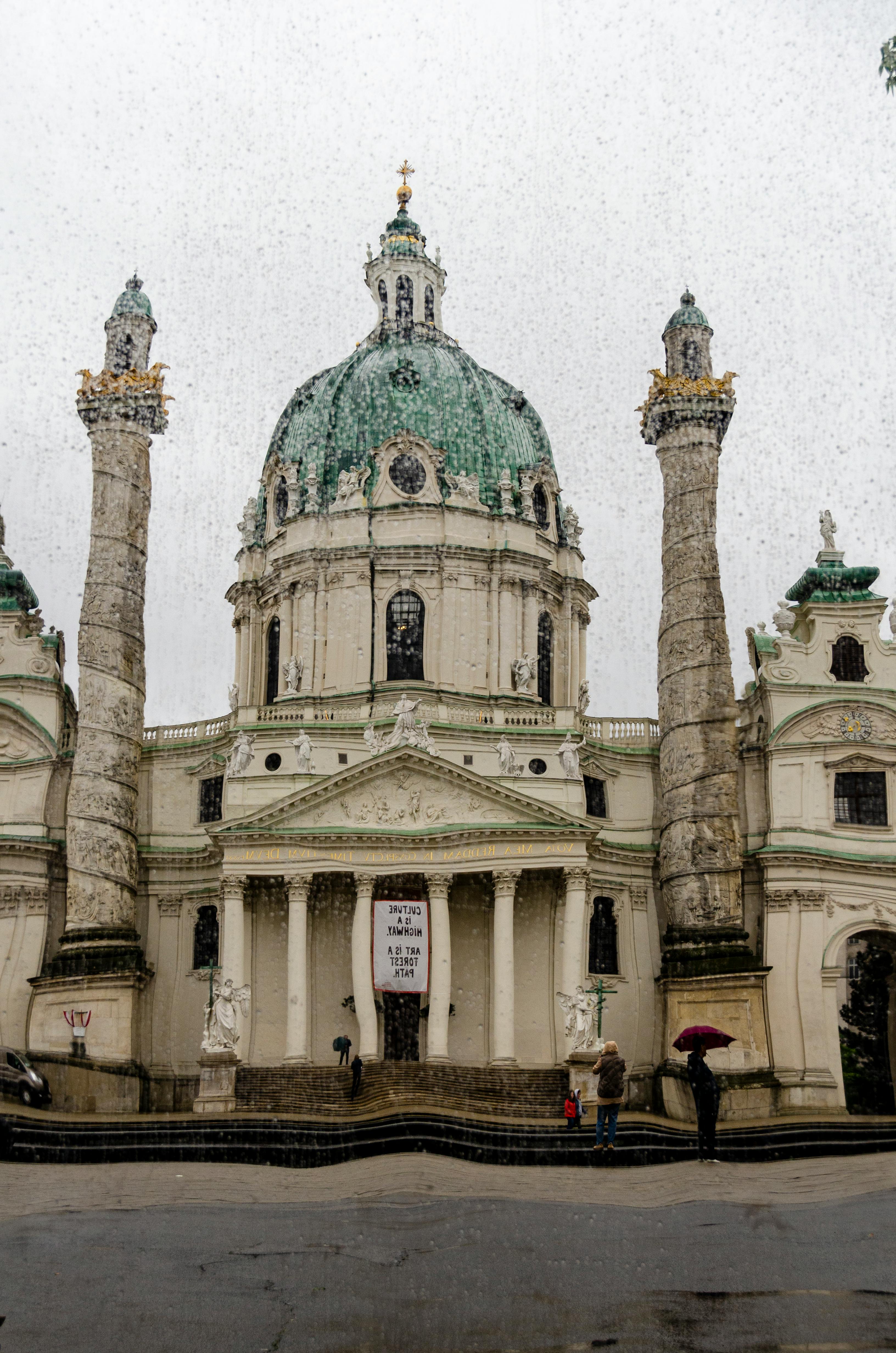 St. Charles Church in Vienna on a Rainy Day · Free Stock Photo