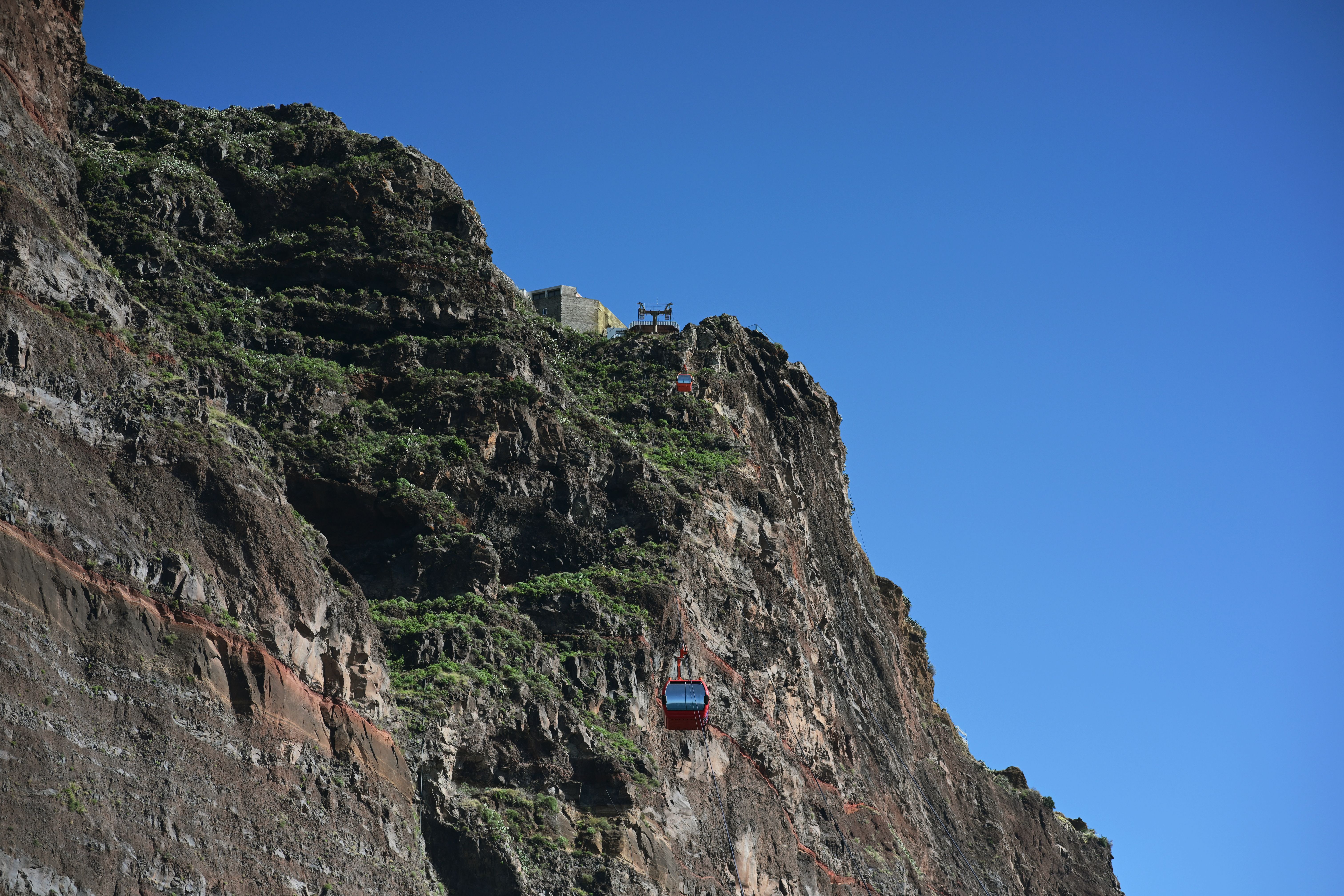 Stunning Coastal Cliff with Cable Car in Madeira · Free Stock Photo