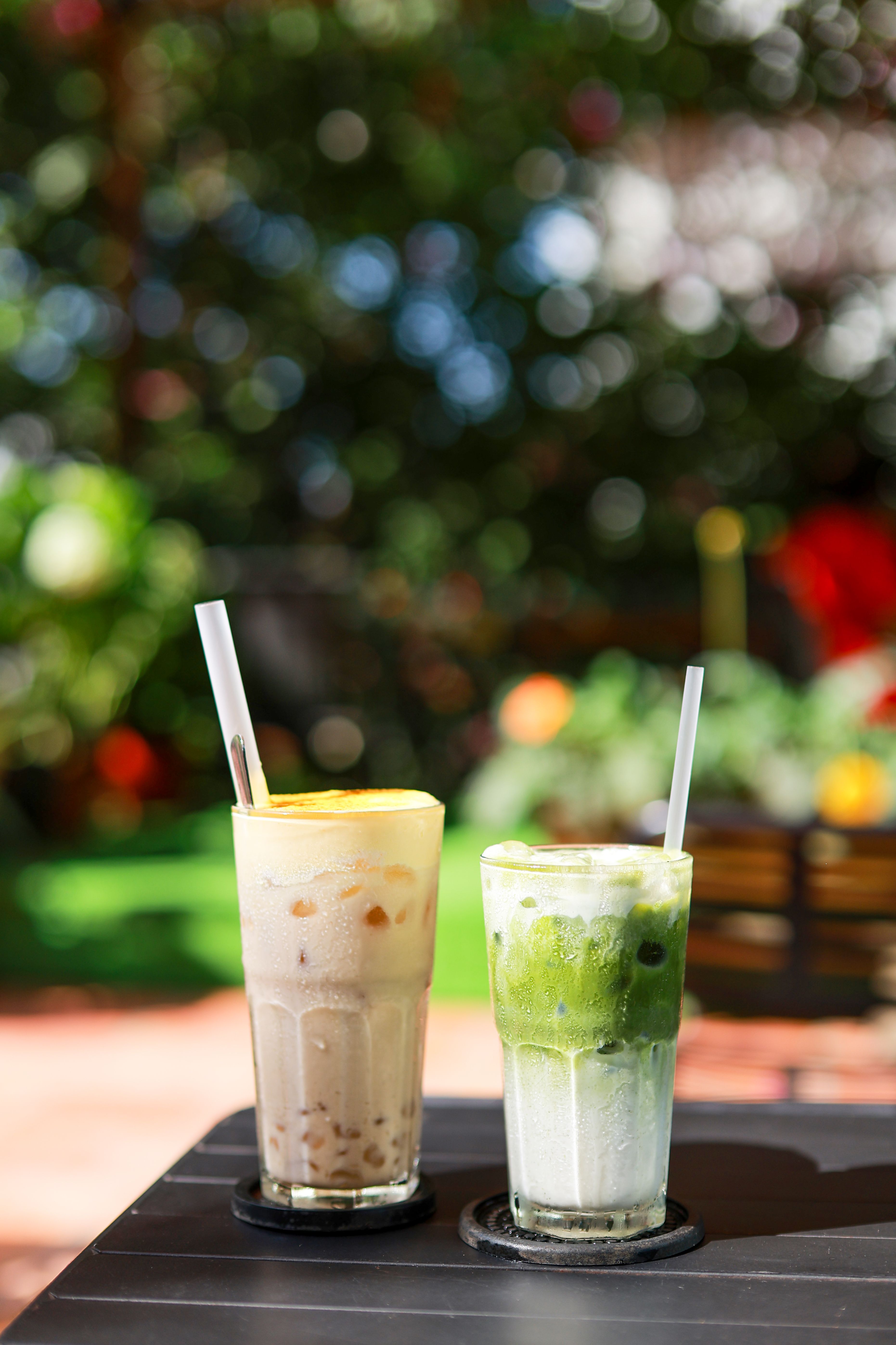 Refreshing Iced Drinks on a Sunny Day · Free Stock Photo