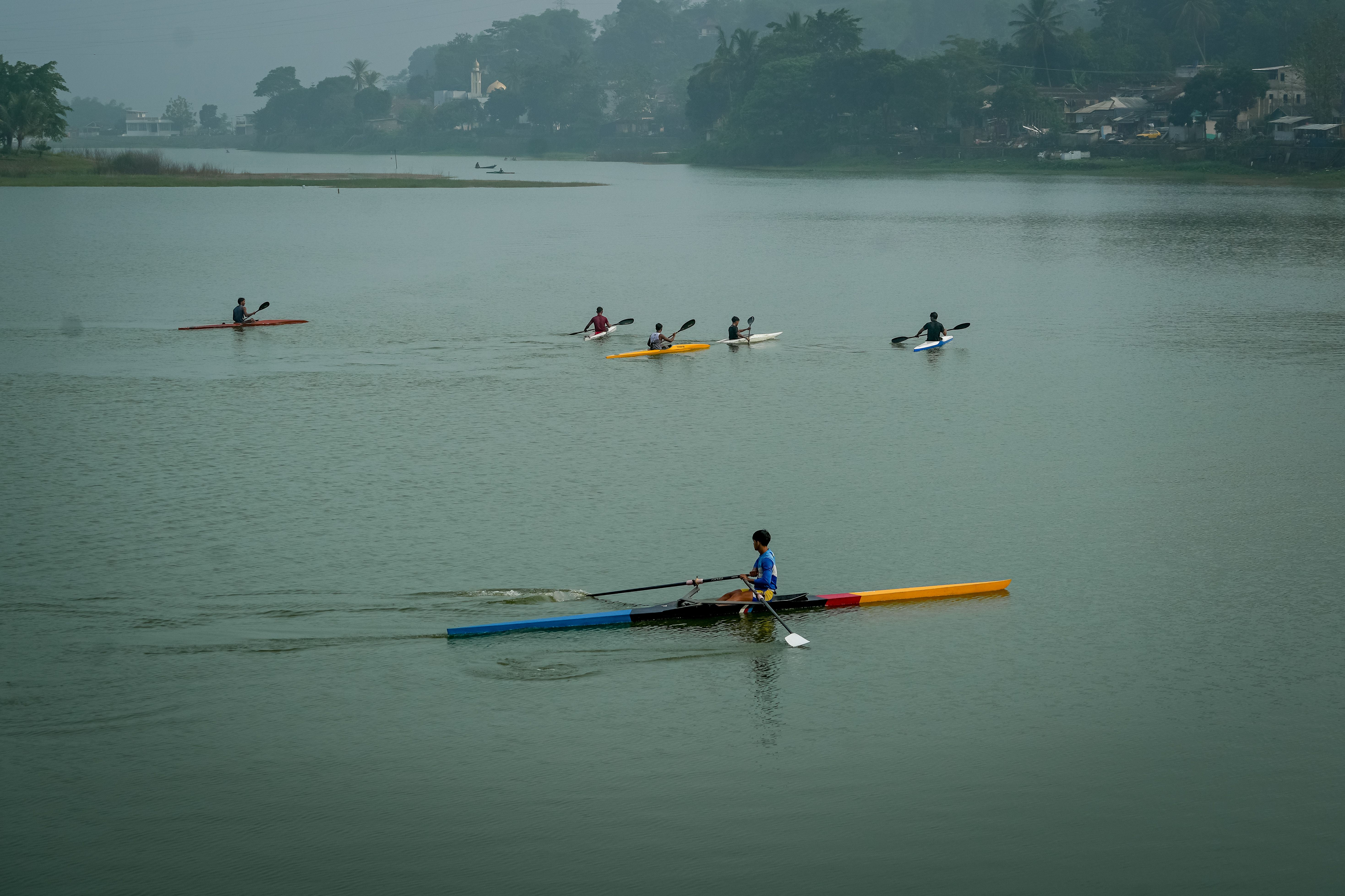 Canoeing on Scenic Lake in West Java, Indonesia · Free Stock Photo