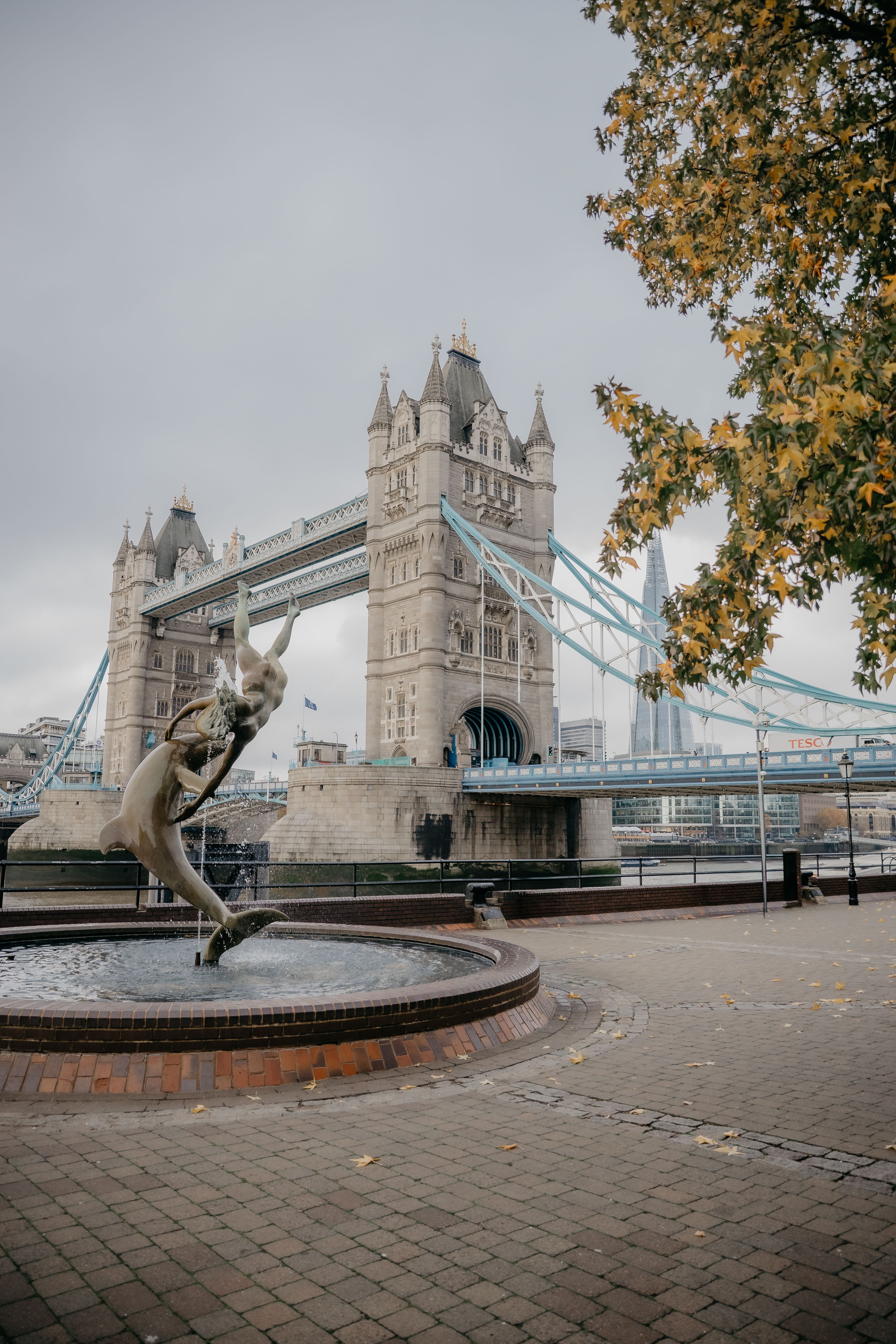Iconic Tower Bridge Overcast View in London · Free Stock Photo