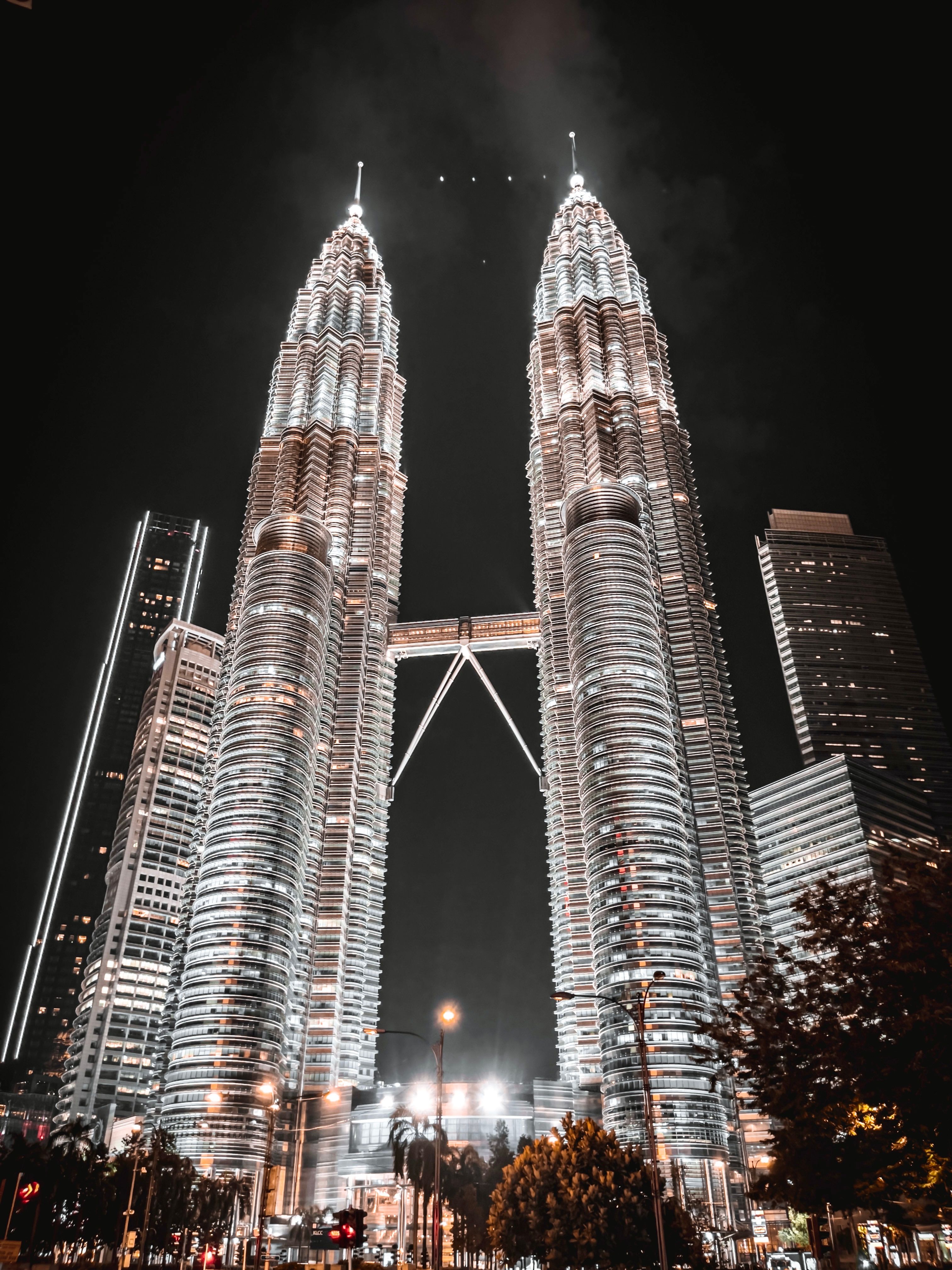 Stunning Night View of Petronas Twin Towers · Free Stock Photo