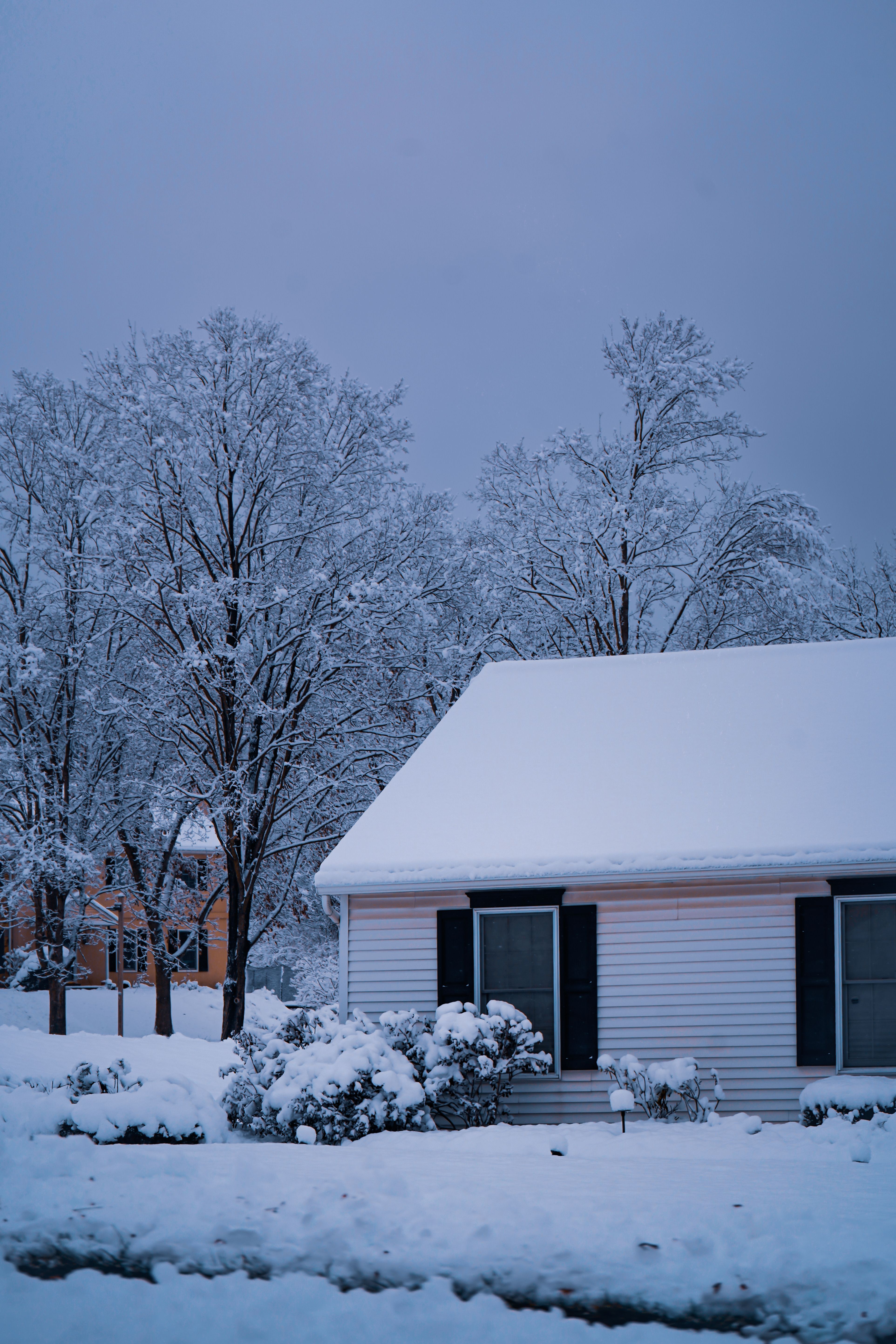 Snow-Covered House in Serene Winter Landscape · Free Stock Photo