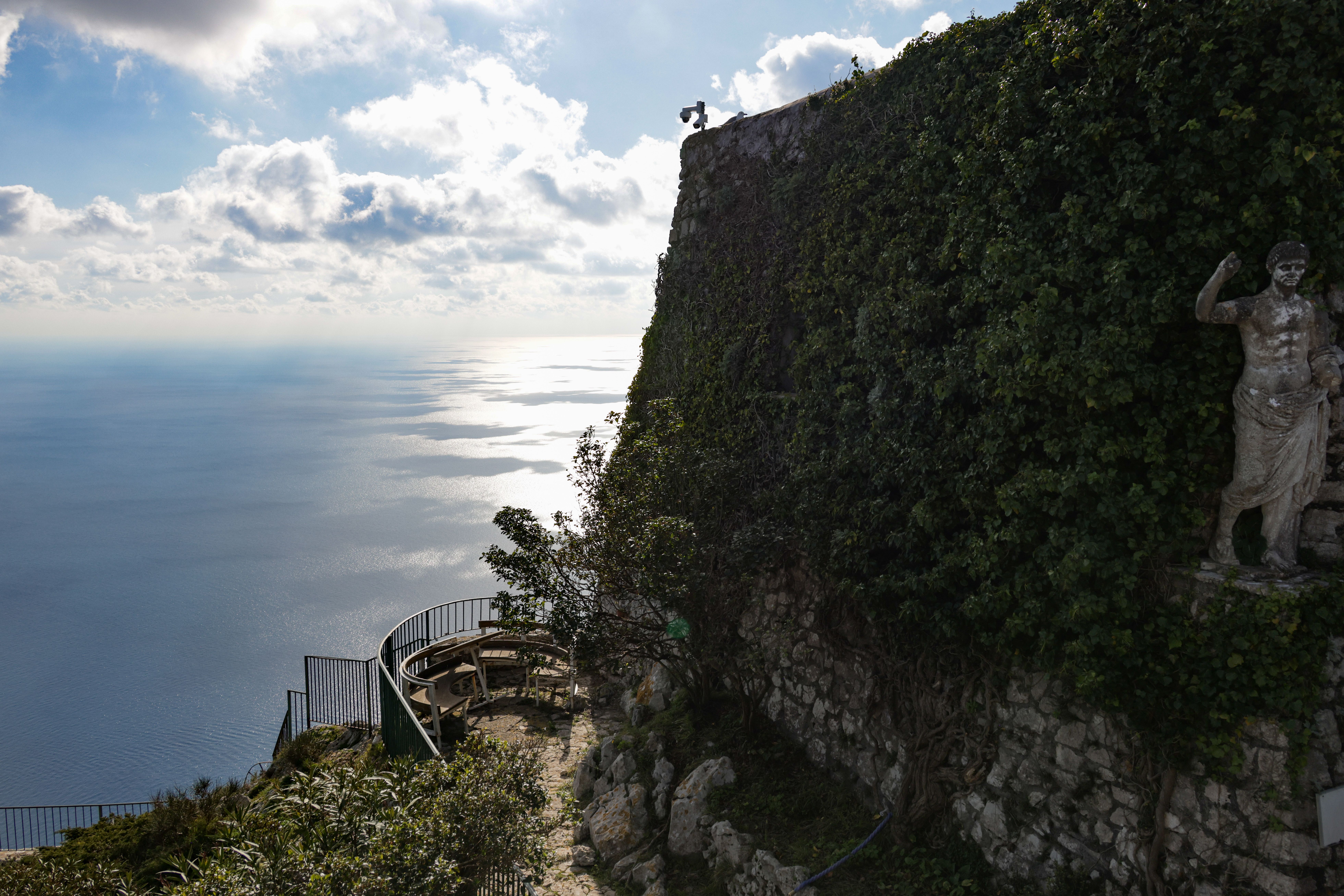 Dramatic Cliff View Overlooking the Mediterranean Sea · Free Stock Photo