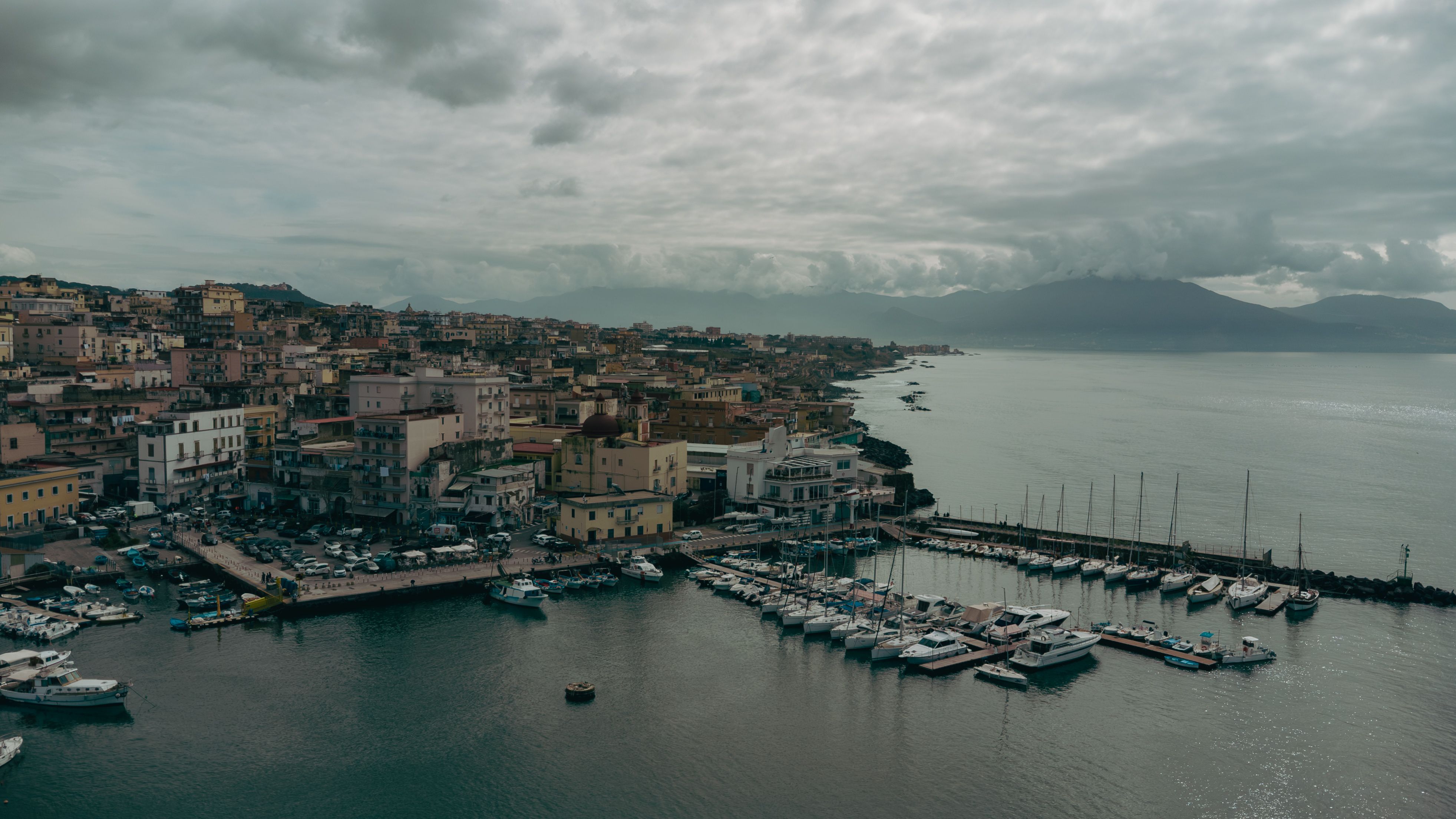 Aerial View of Naples Port and Cityscape · Free Stock Photo
