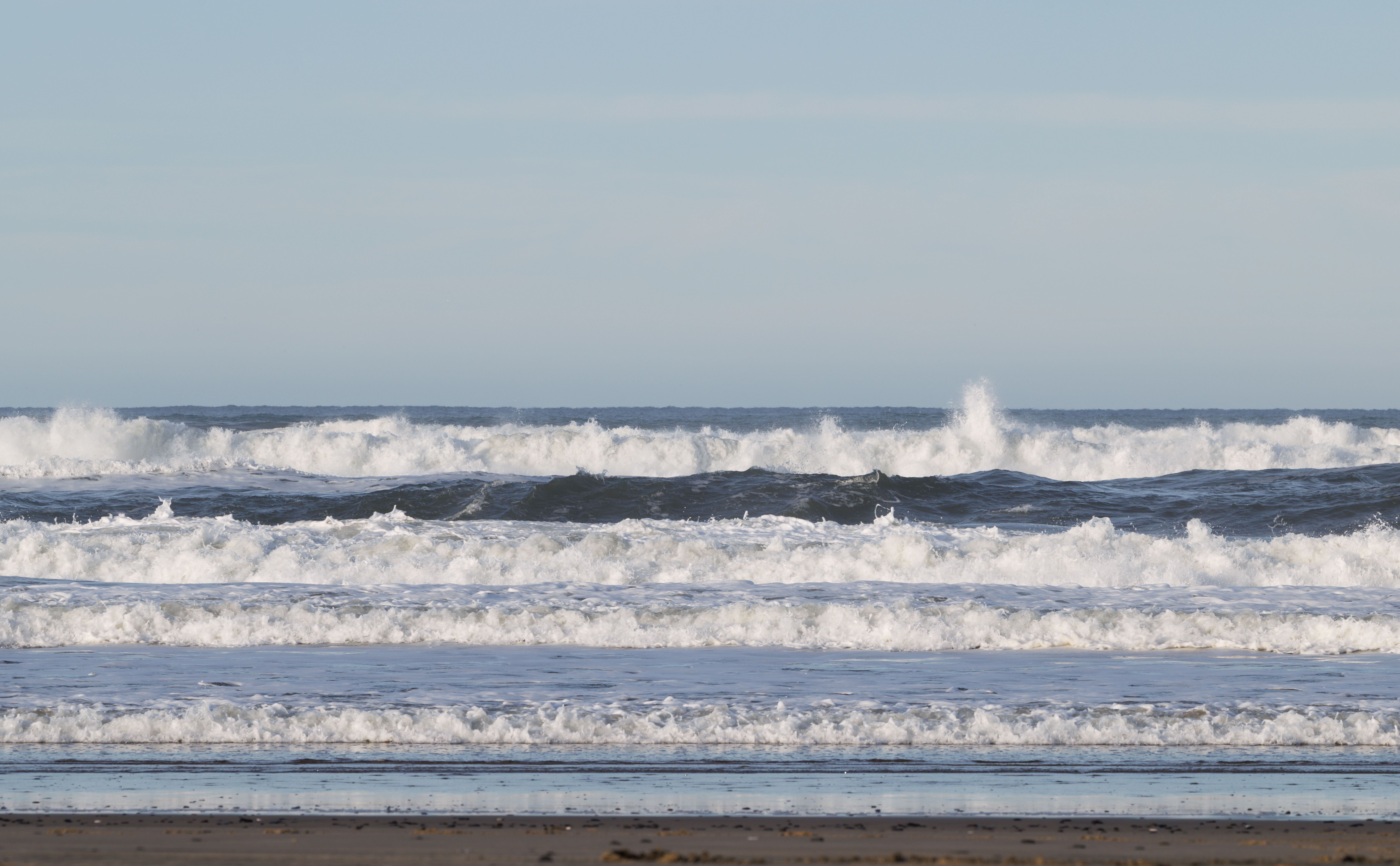 Vast Ocean Waves Crashing on Sandy Beach · Free Stock Photo