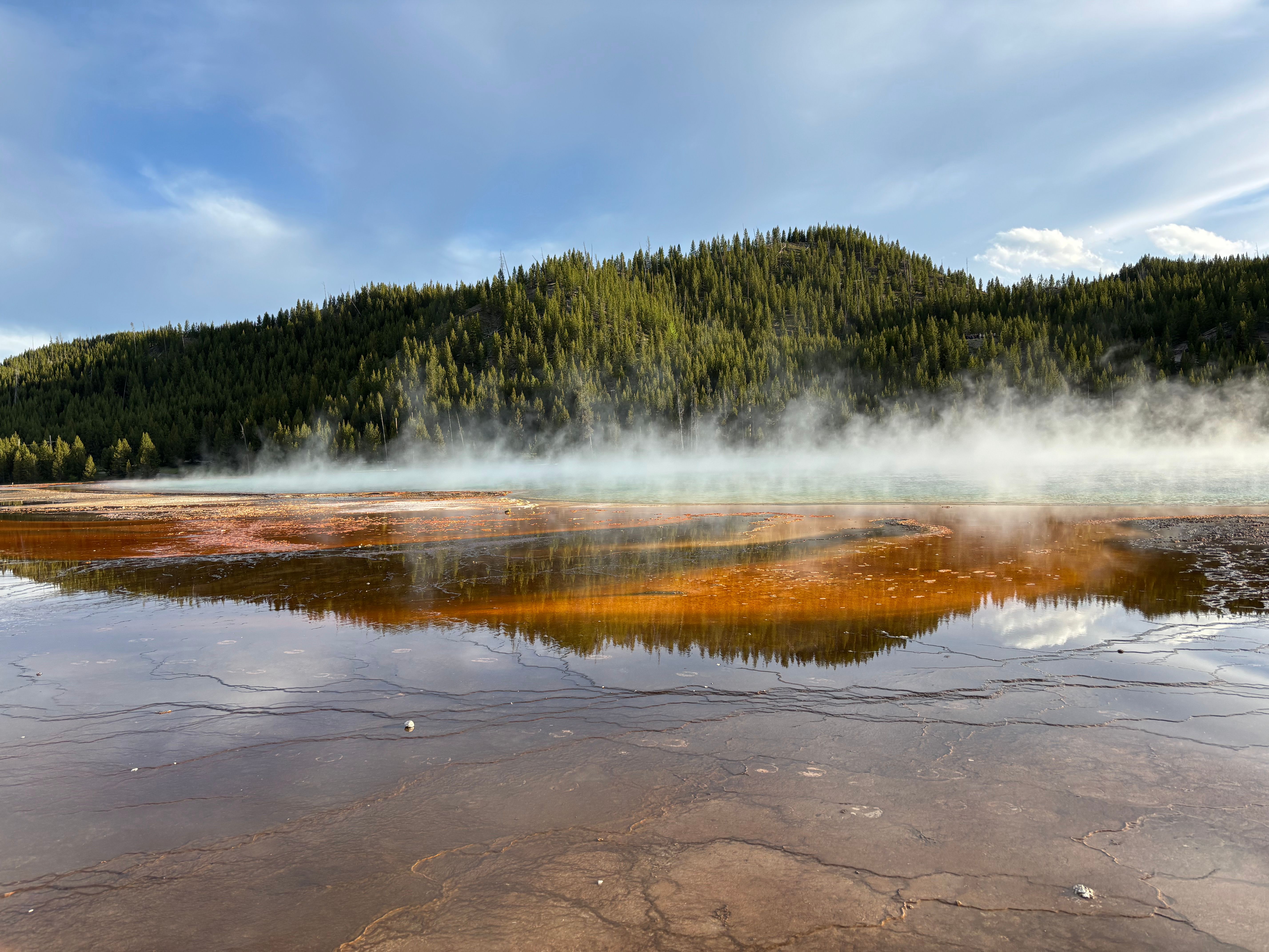 Steaming Geothermal Pool in Yellowstone National Park · Free Stock Photo