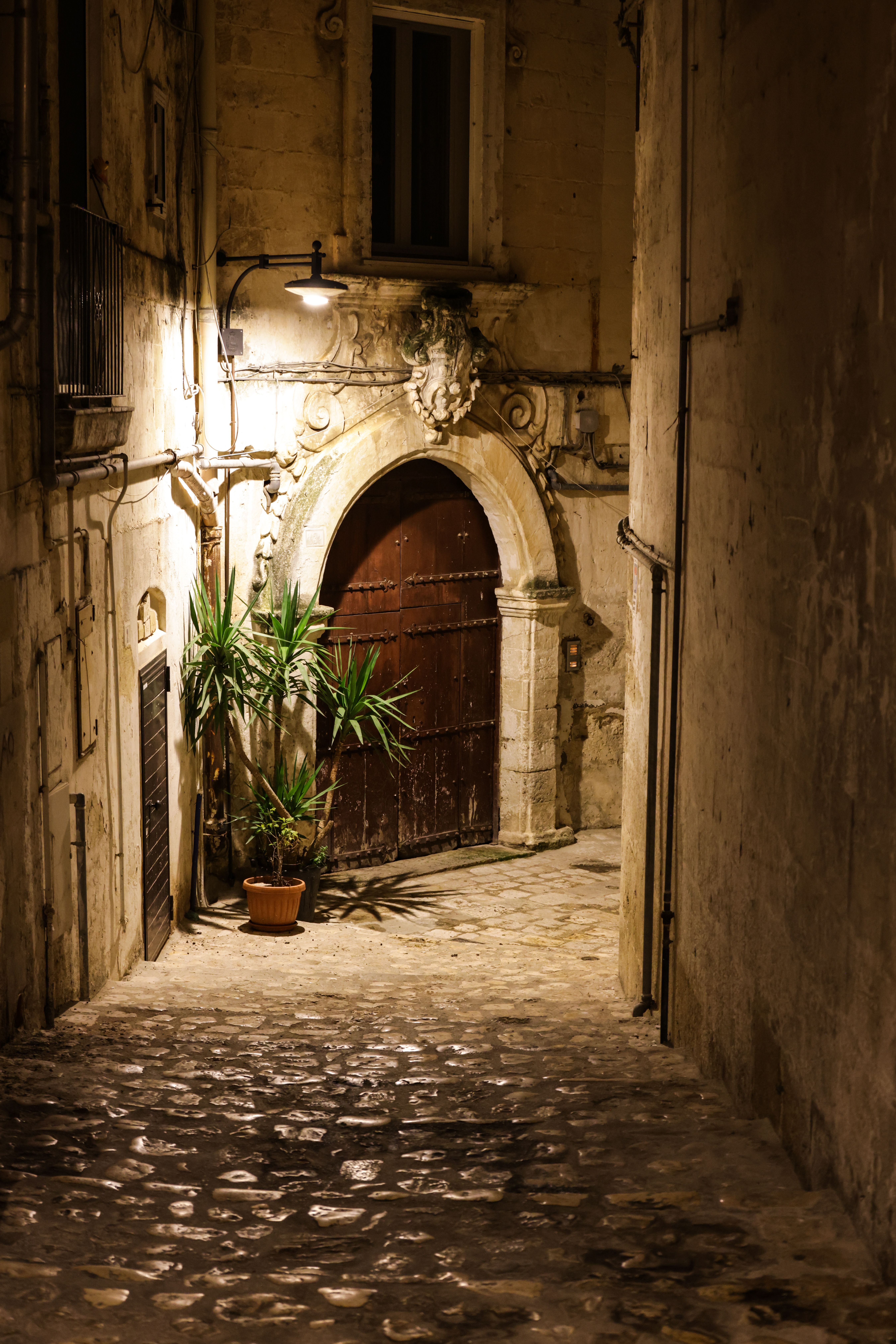 Charming Night View of Italian Village Street · Free Stock Photo