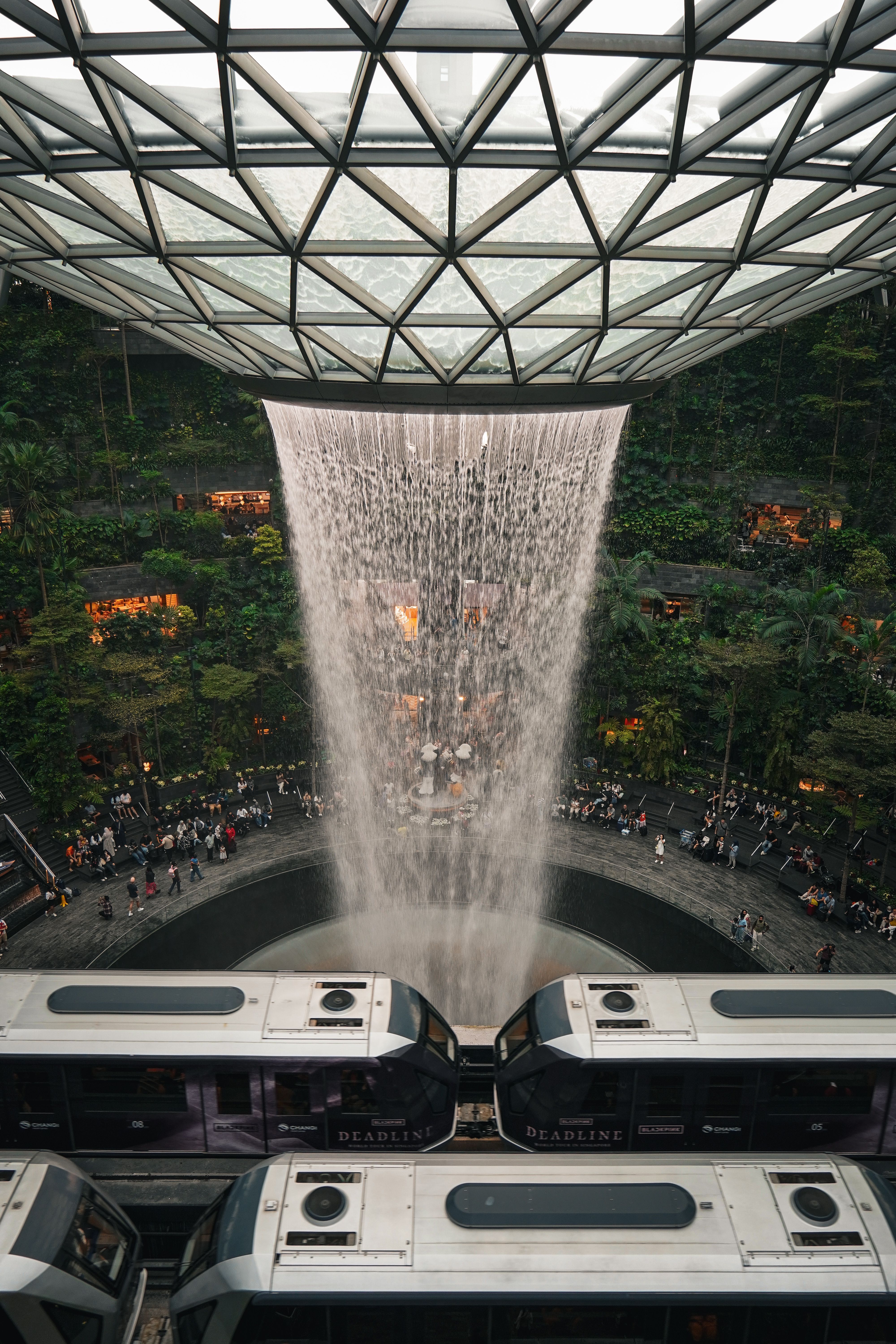 Stunning View of Jewel Changi Airport Waterfall · Free Stock Photo