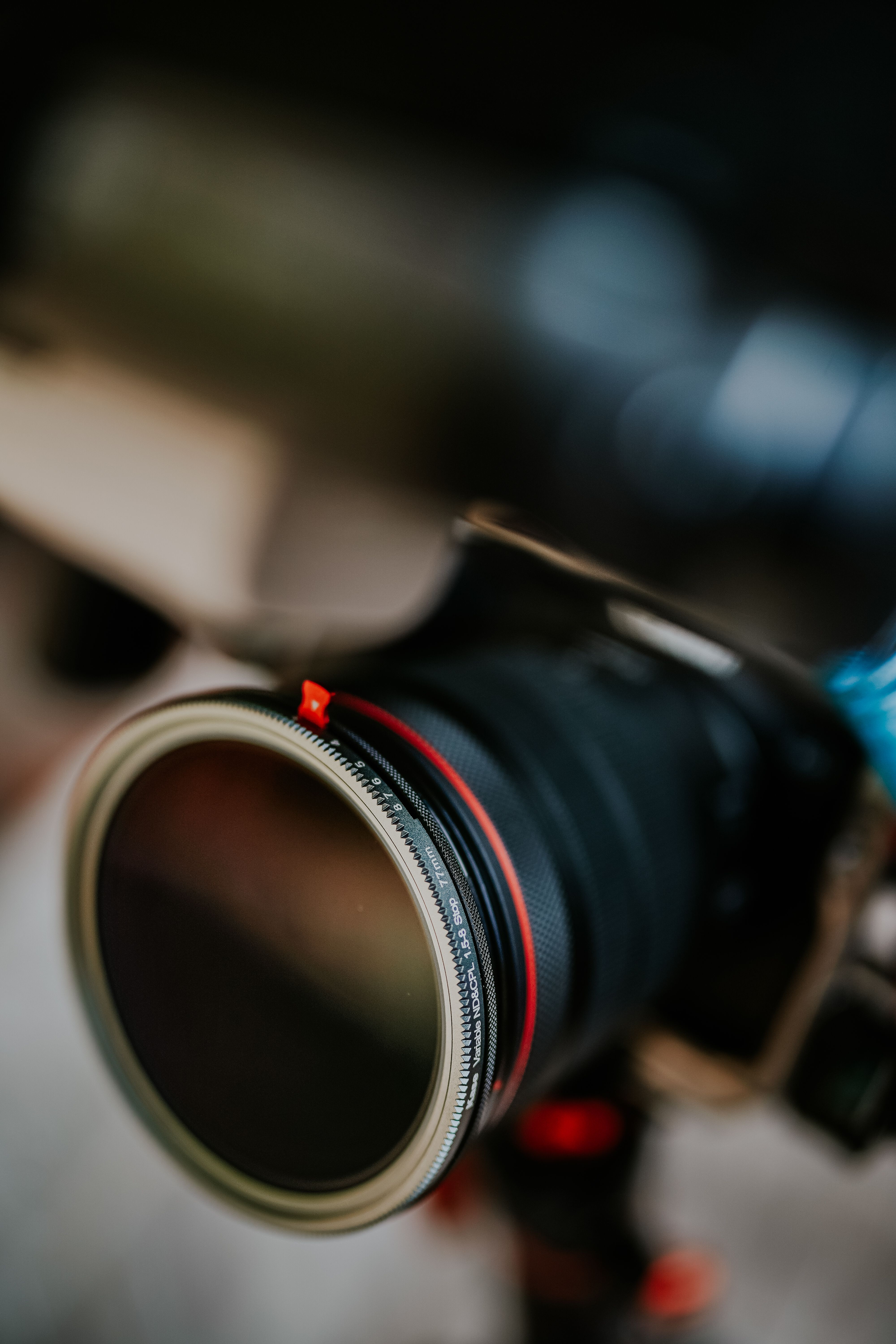 Close-up of a Professional Camera Lens with Filter · Free Stock Photo