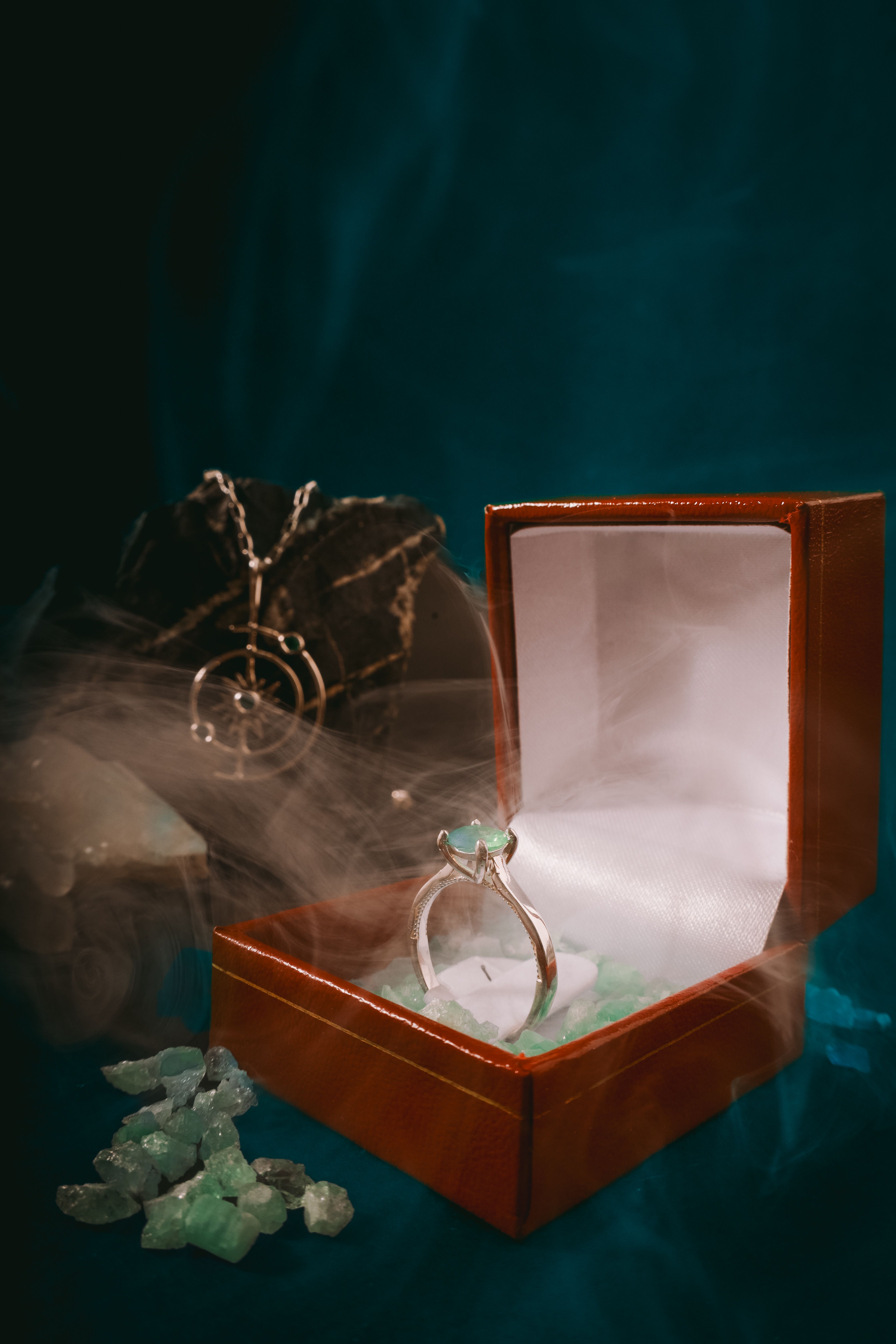 Elegant Gemstone Ring in Velvet Jewelry Box · Free Stock Photo