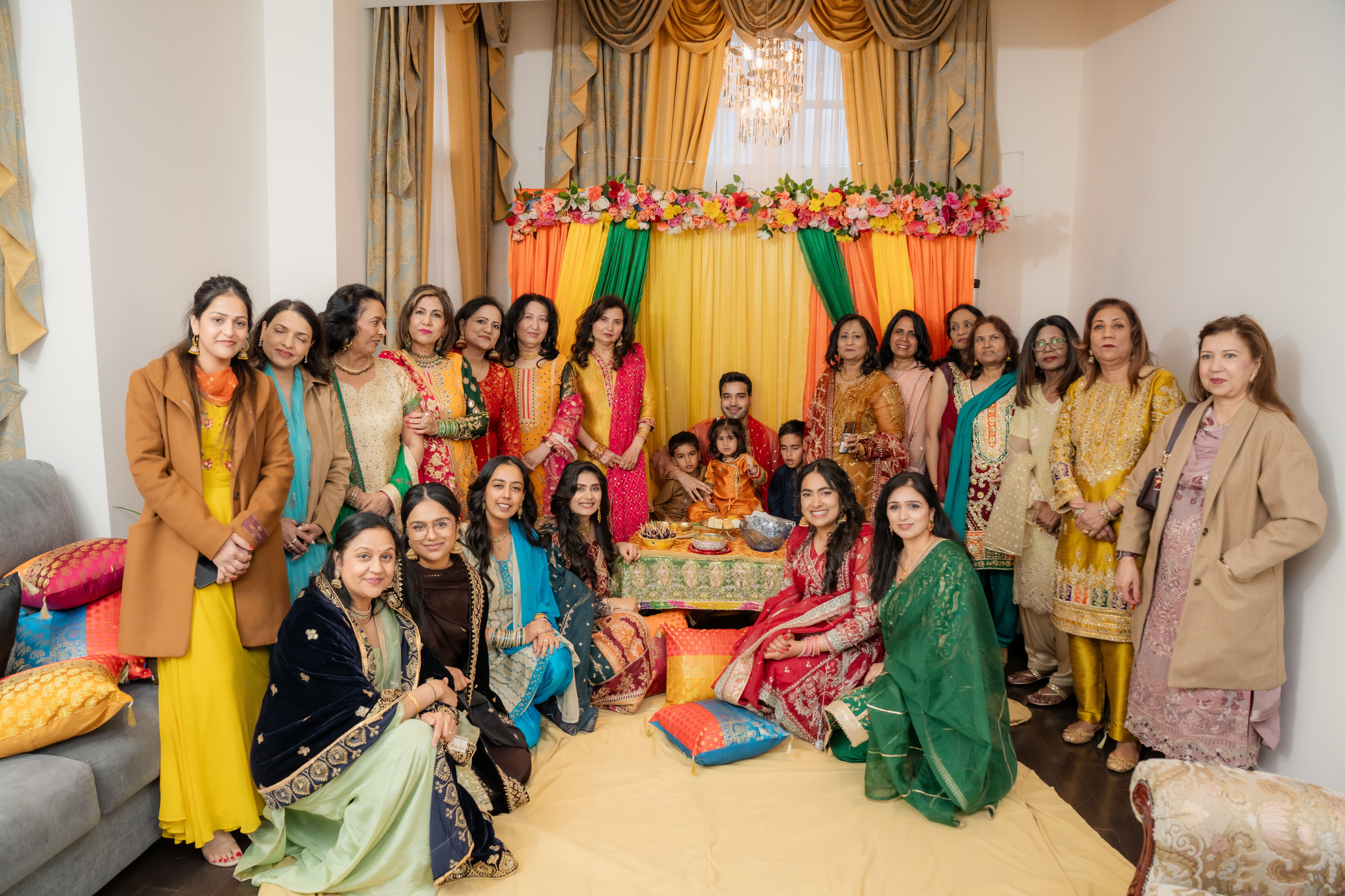 Vibrant Cultural Celebration with Family Gathering · Free Stock Photo