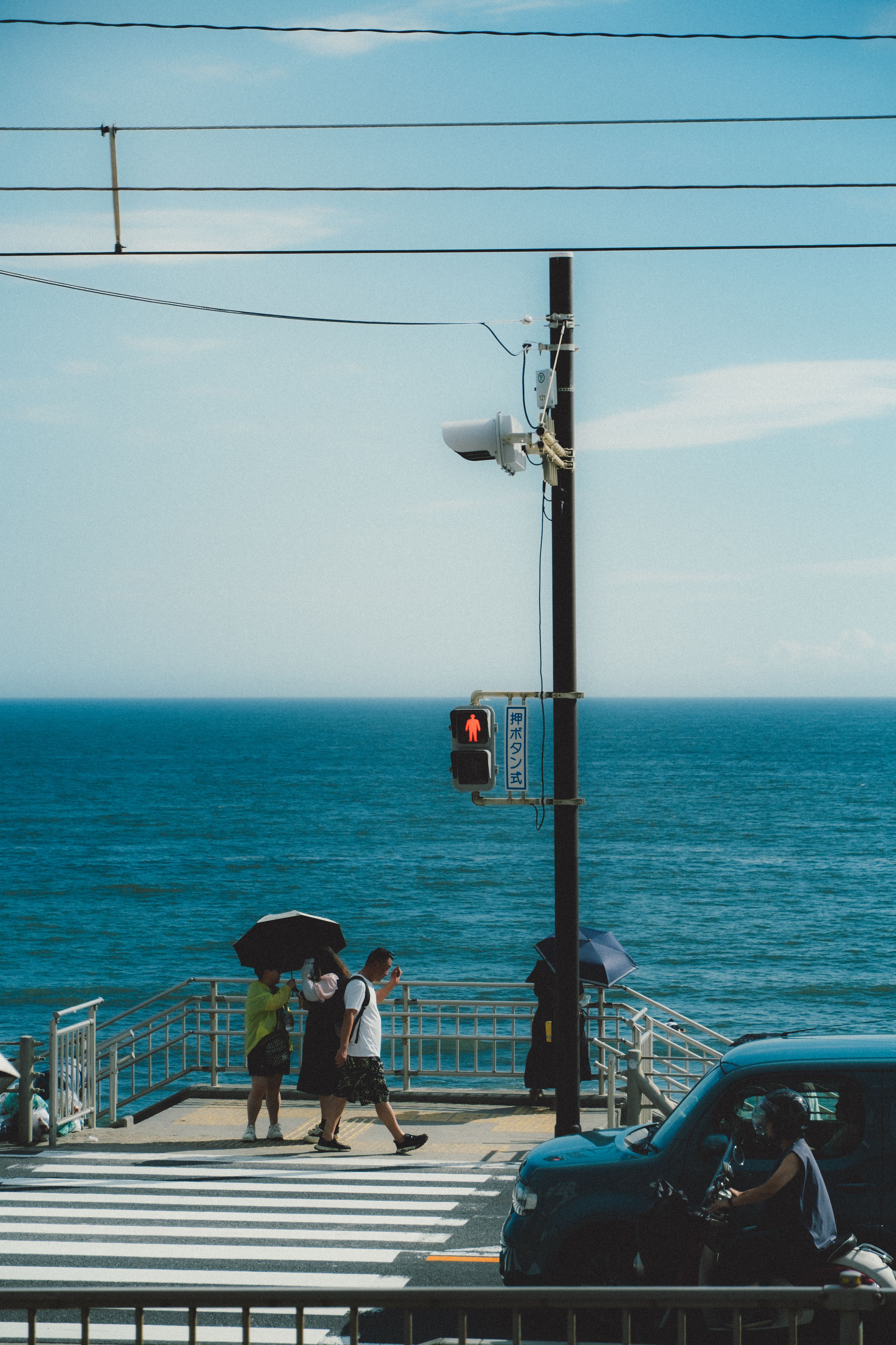 Sunny Day at Seaside Crosswalk · Free Stock Photo