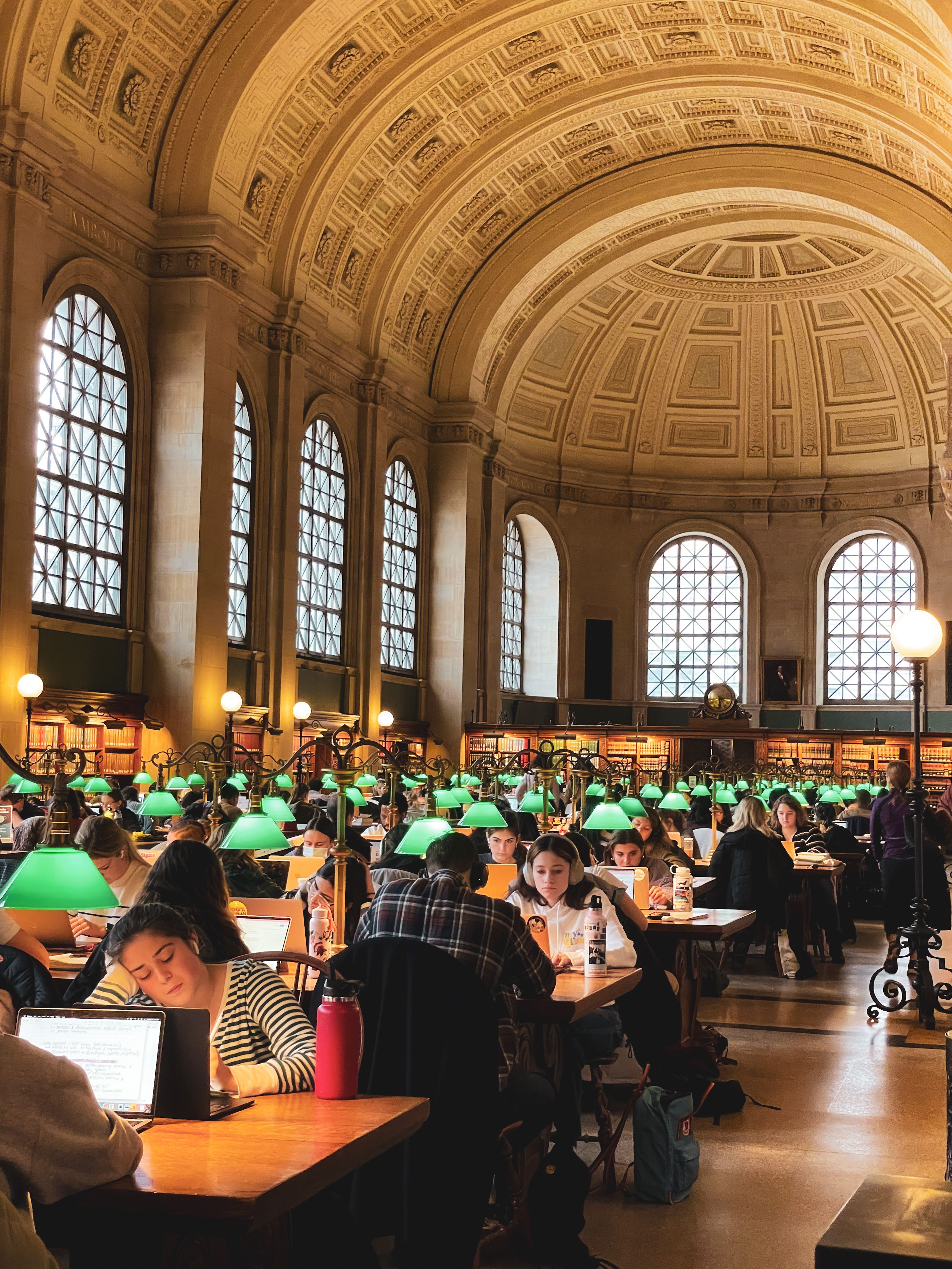 Historic Boston Library Reading Room Interior · Free Stock Photo