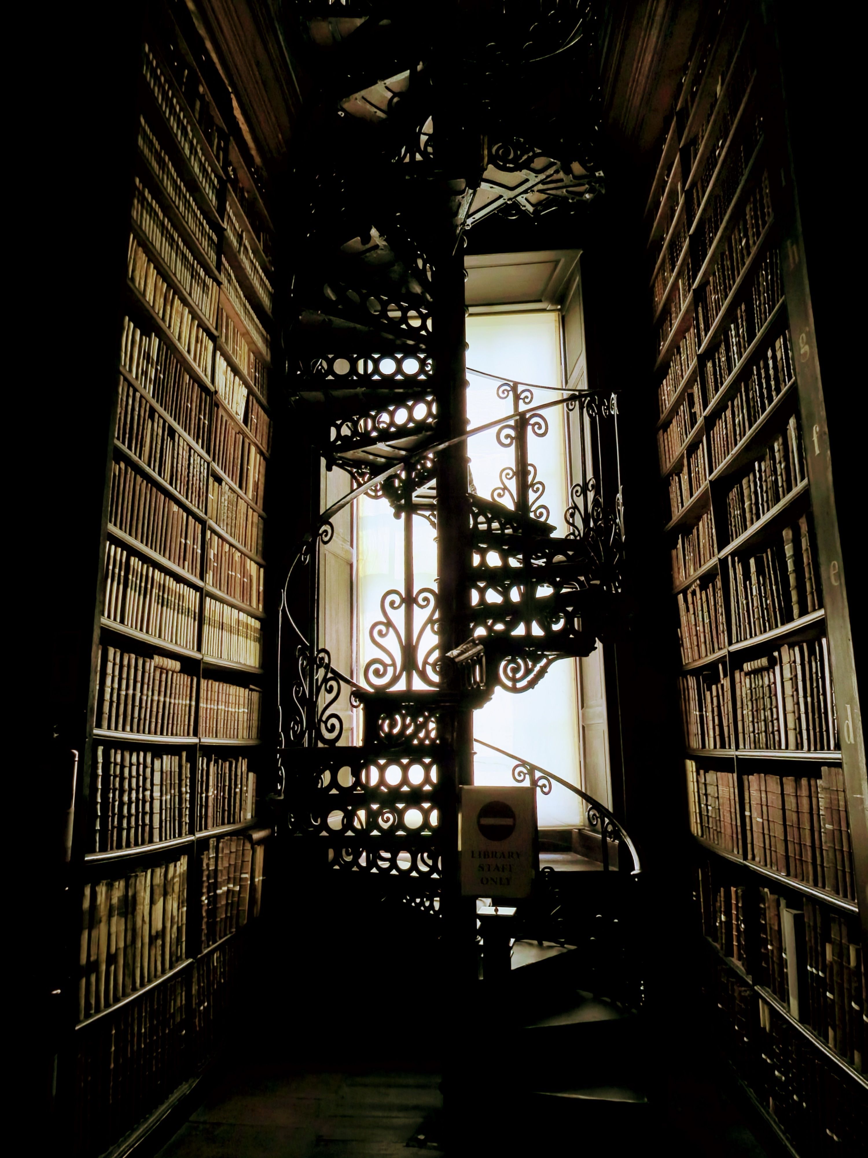 Spiral Staircase in Historic Dublin Library · Free Stock Photo