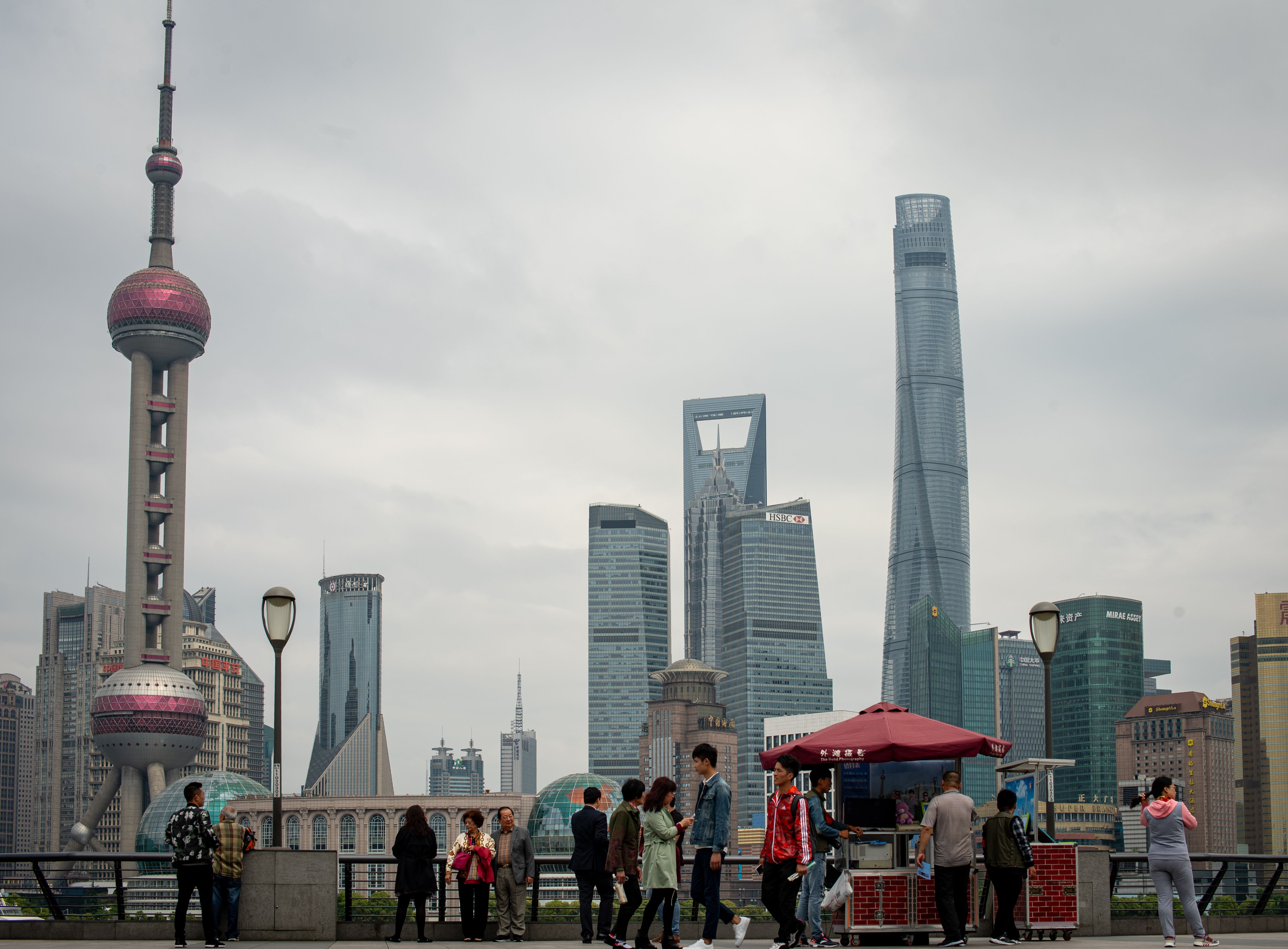 Shanghai Skyline with Oriental Pearl Tower and Skyscrapers · Free Stock ...