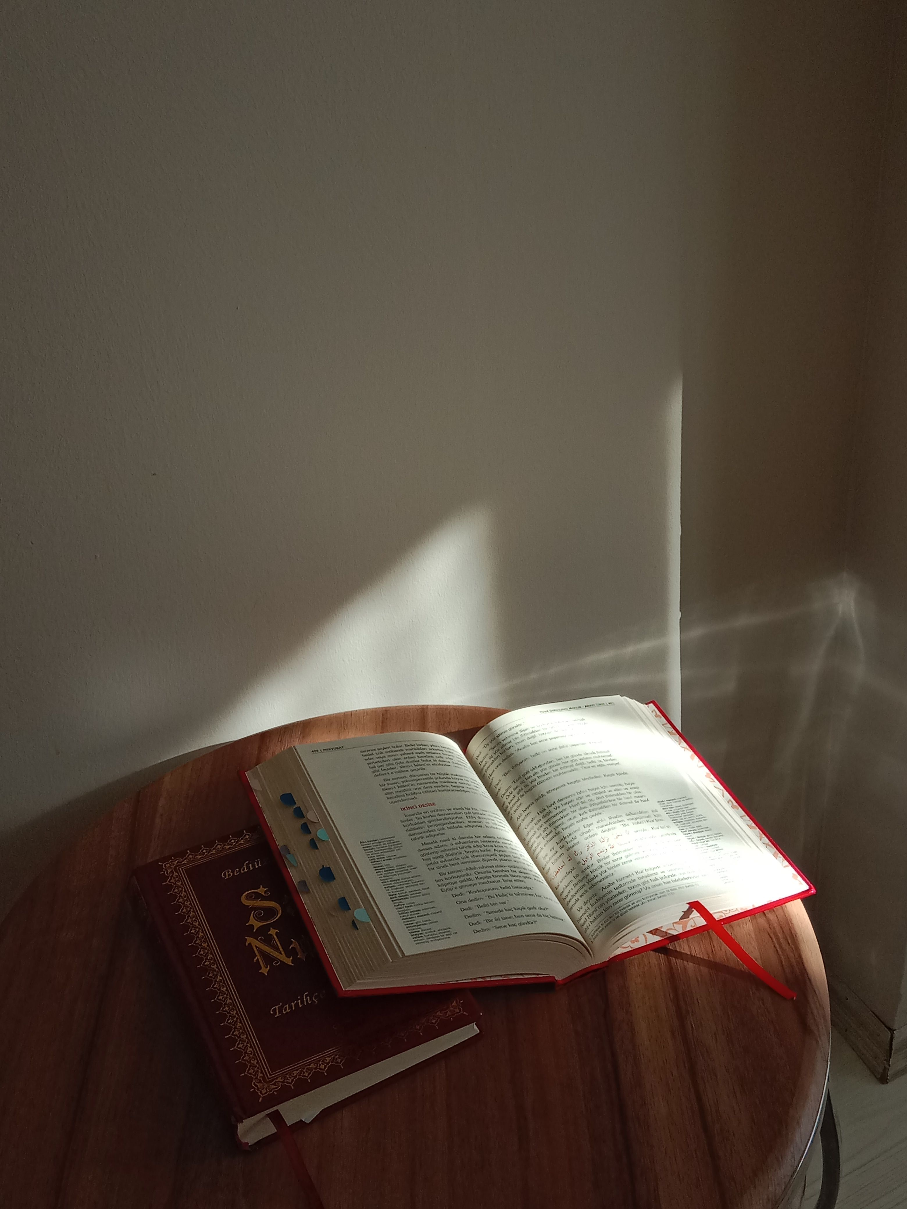 Cozy Spot with Open Book and Sunlight · Free Stock Photo