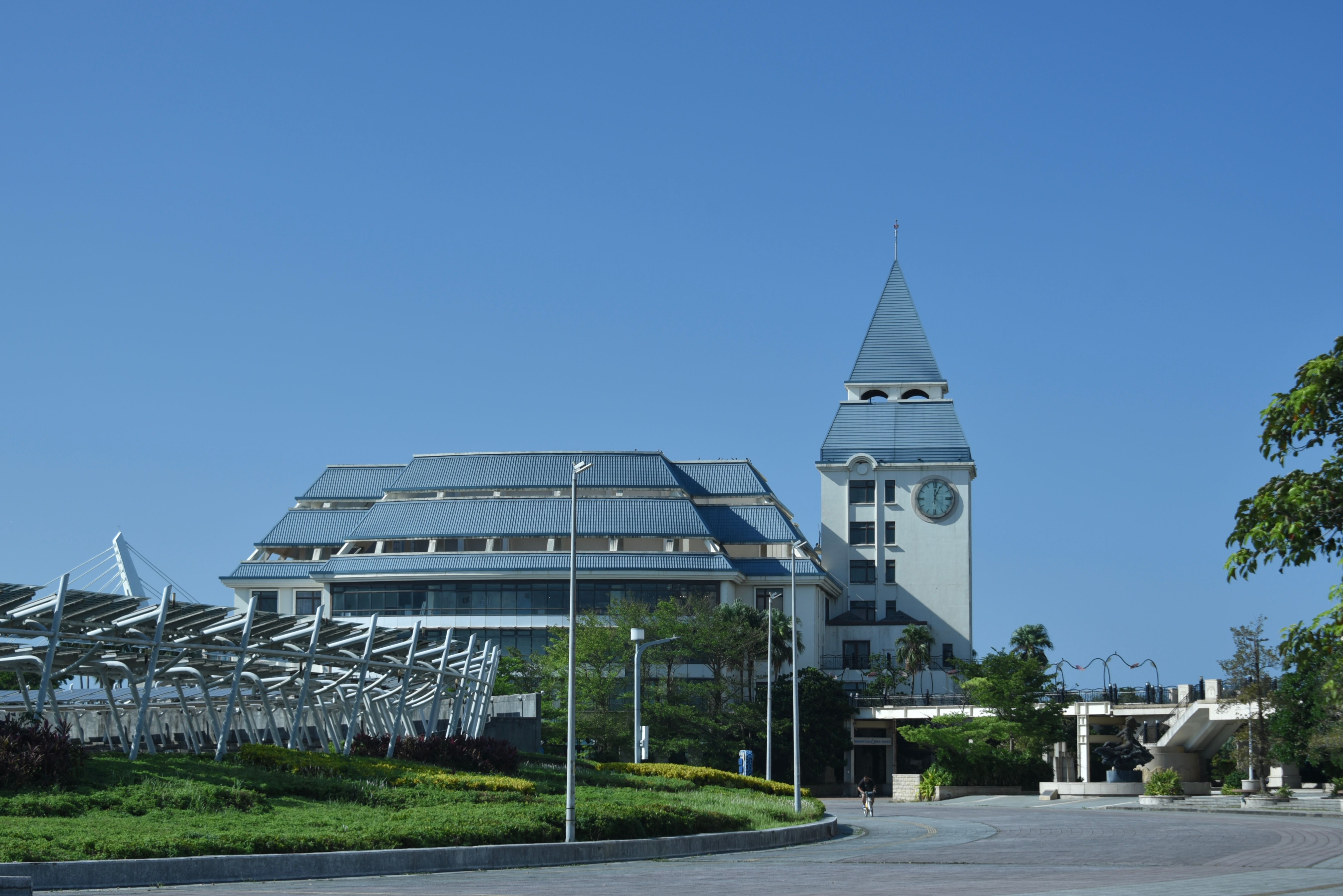 Architectural building with clock tower in Taiwan · Free Stock Photo