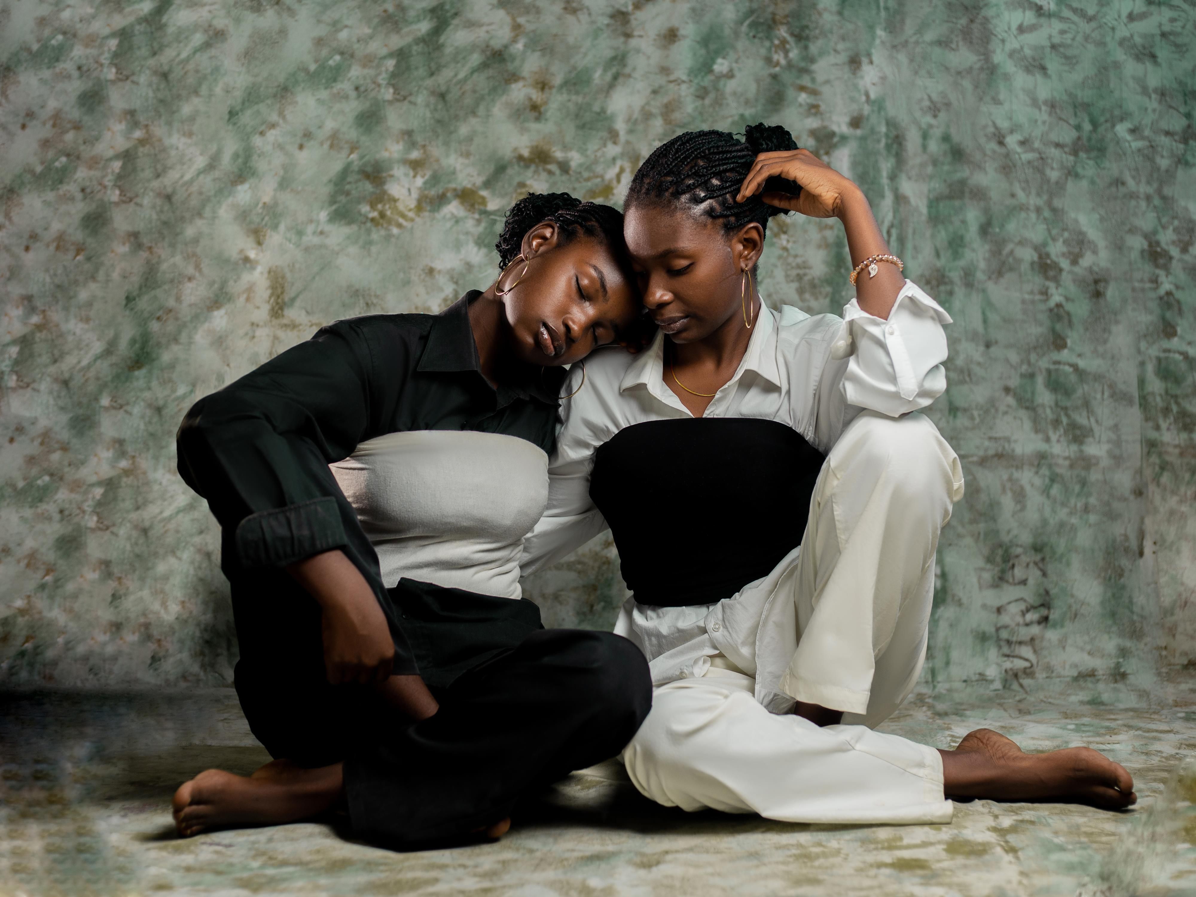 Emotional Portrait of Two Women in Embrace · Free Stock Photo