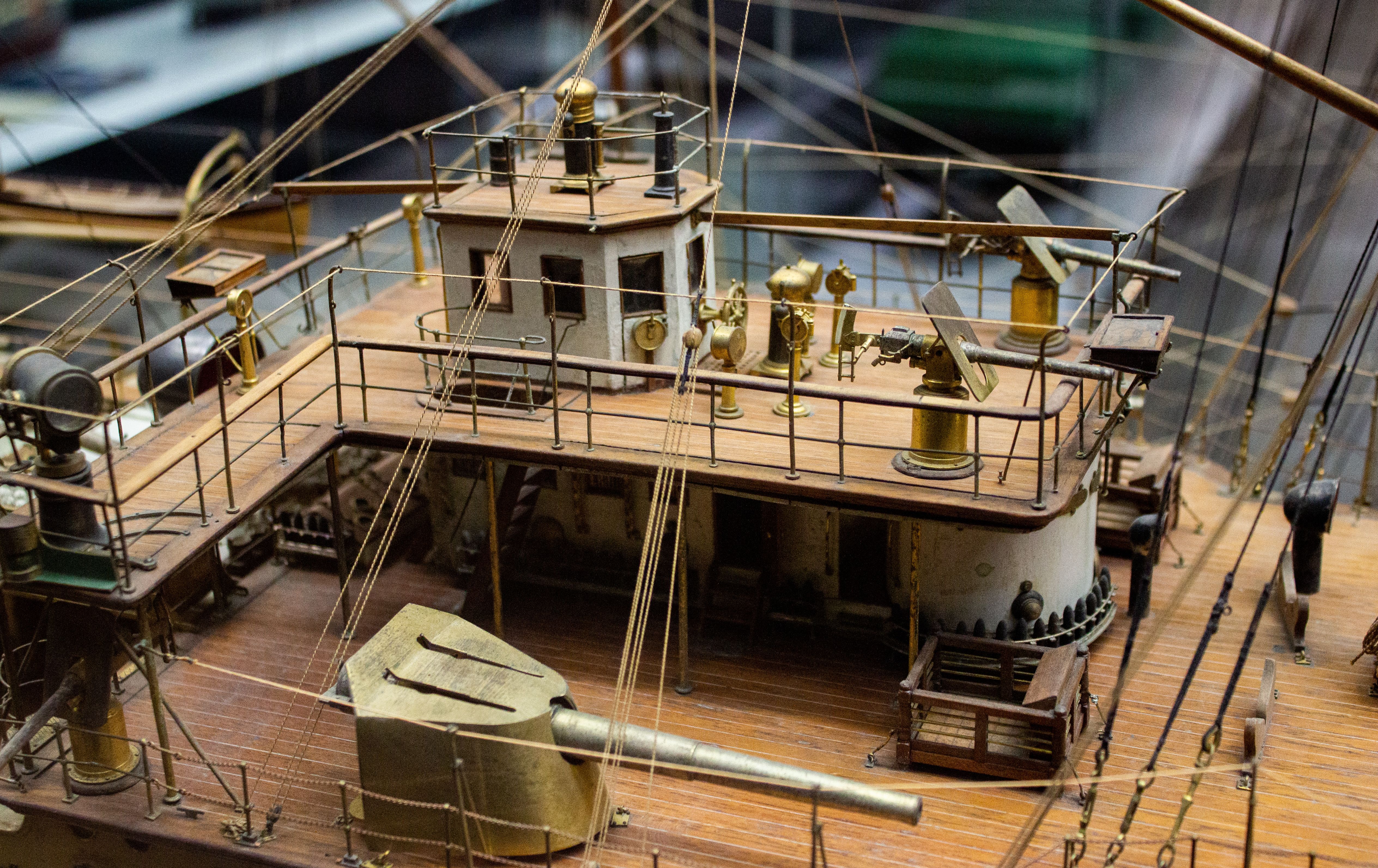 Detailed Wooden Ship Model with Historical Design · Free Stock Photo