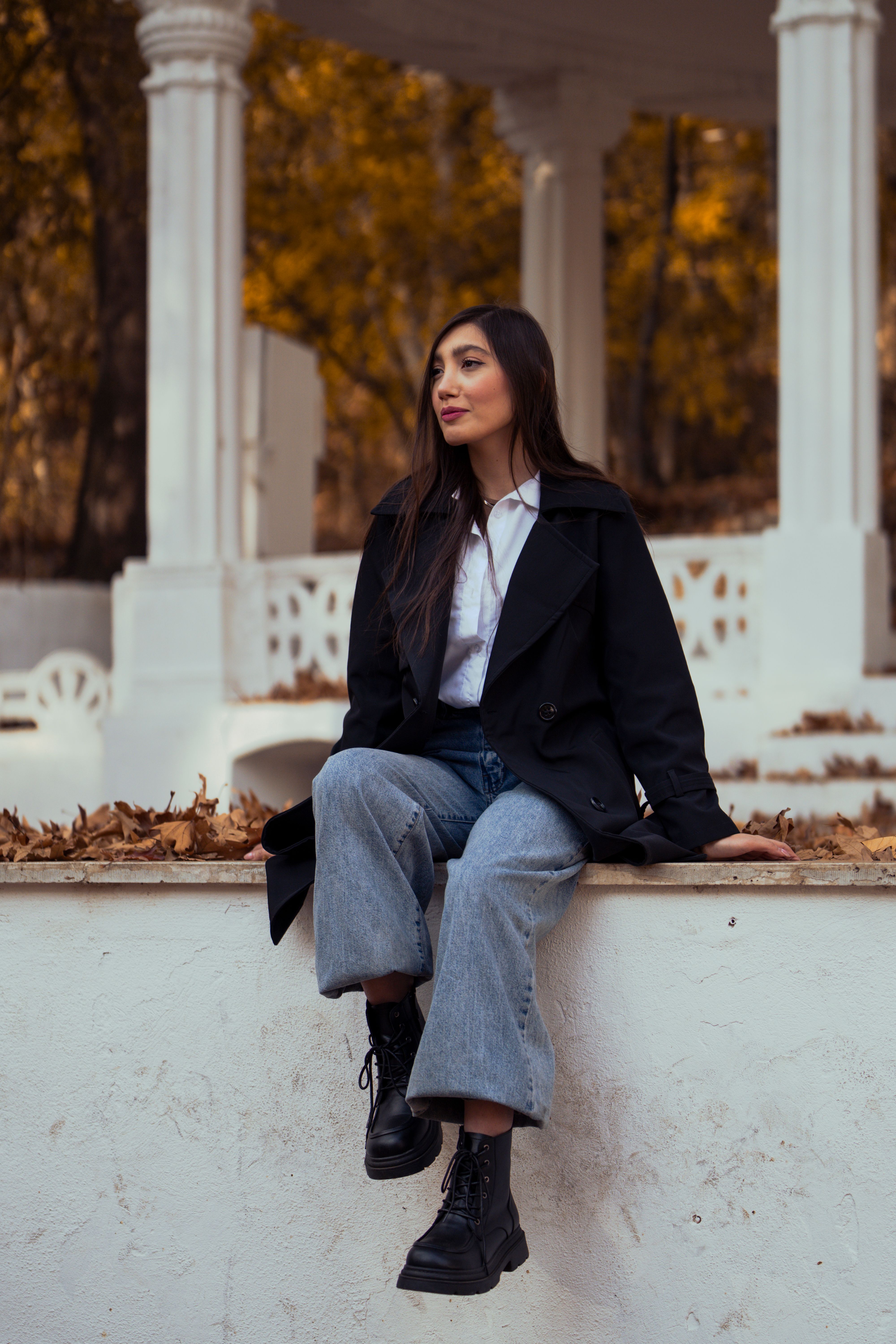 Portrait of Woman in Fall in Tehran Park · Free Stock Photo