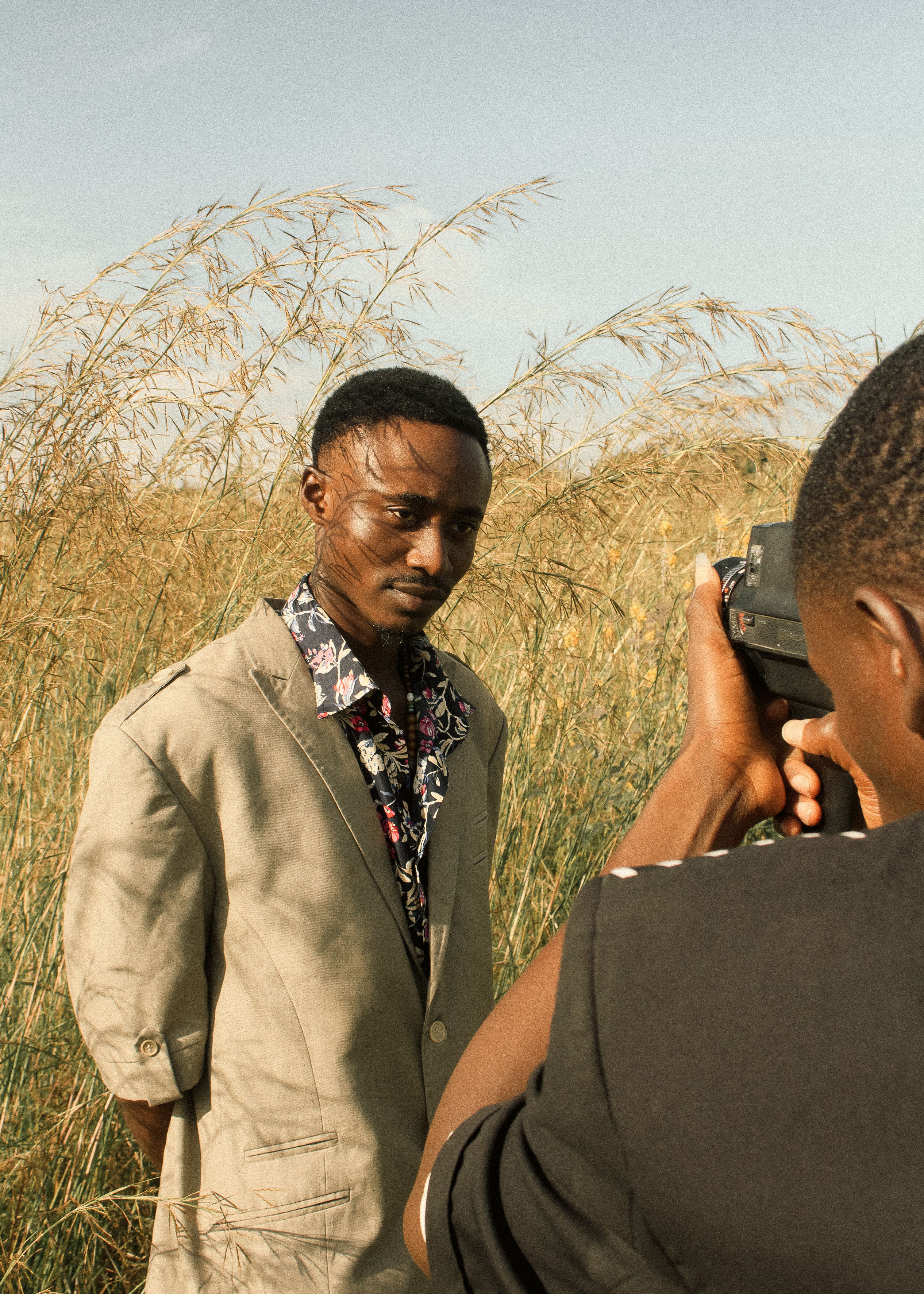 Portrait Photography in Tall Grass Field · Free Stock Photo
