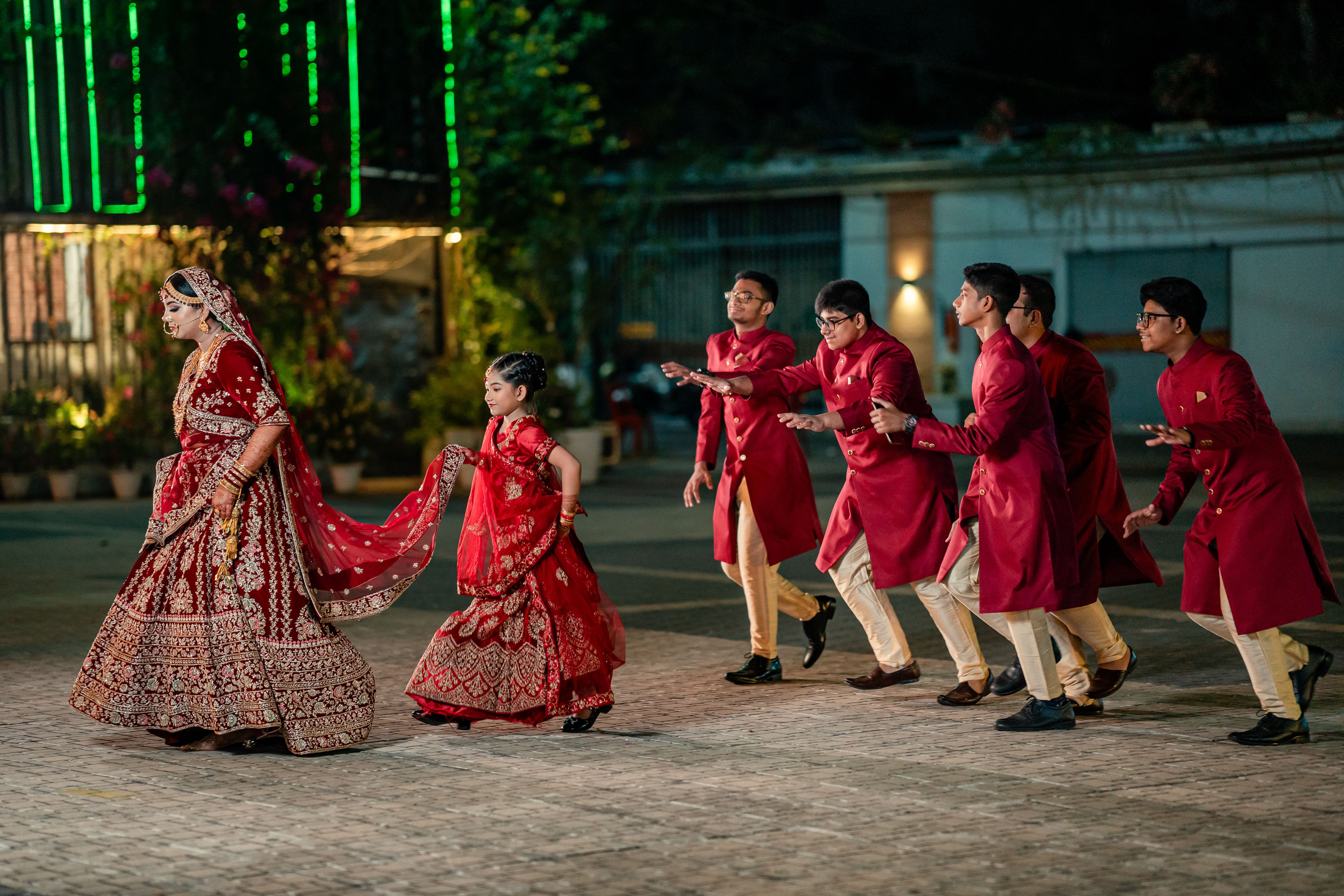 Traditional Indian Wedding Procession with Bride · Free Stock Photo