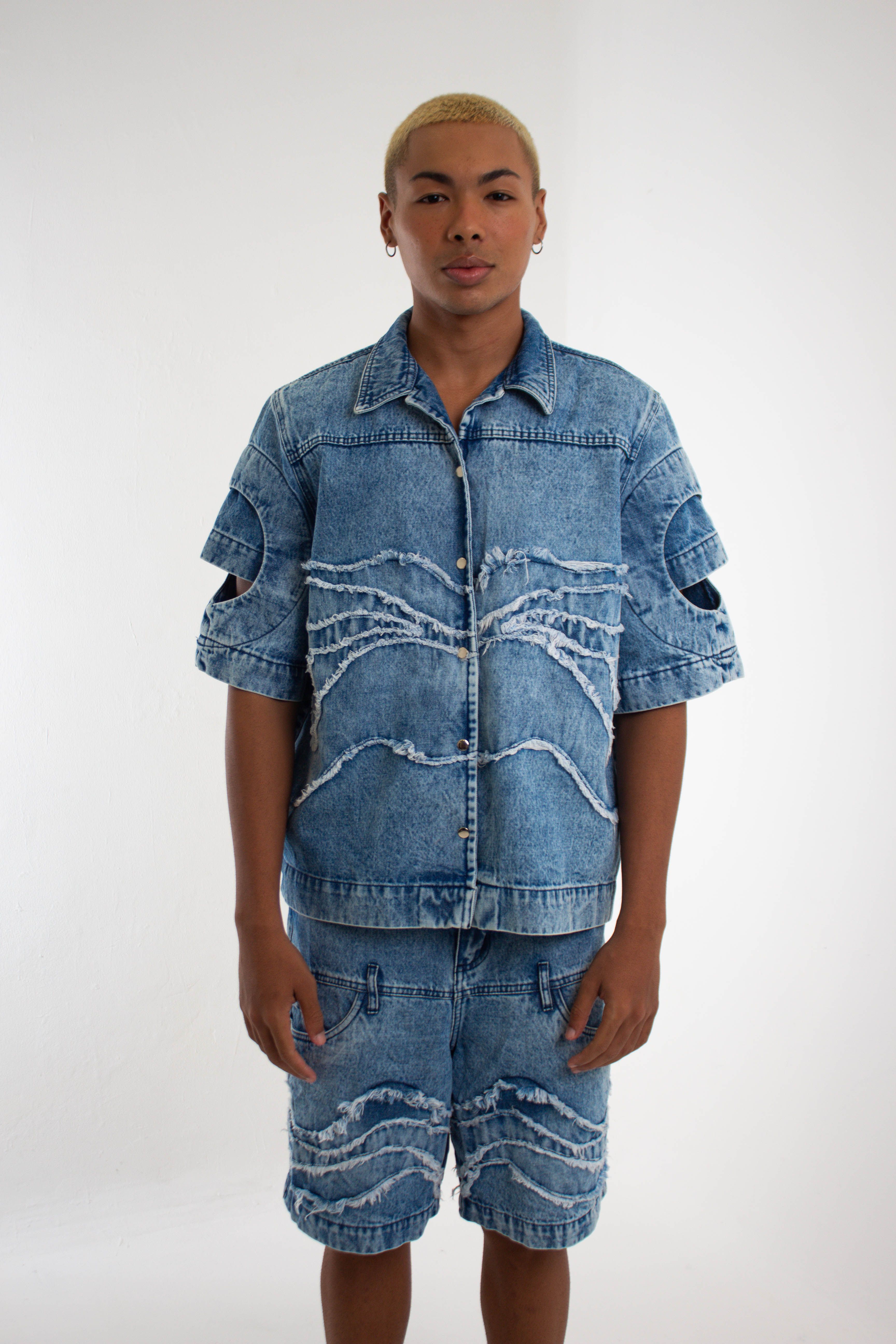 Unique Denim Jacket with Fish Design · Free Stock Photo