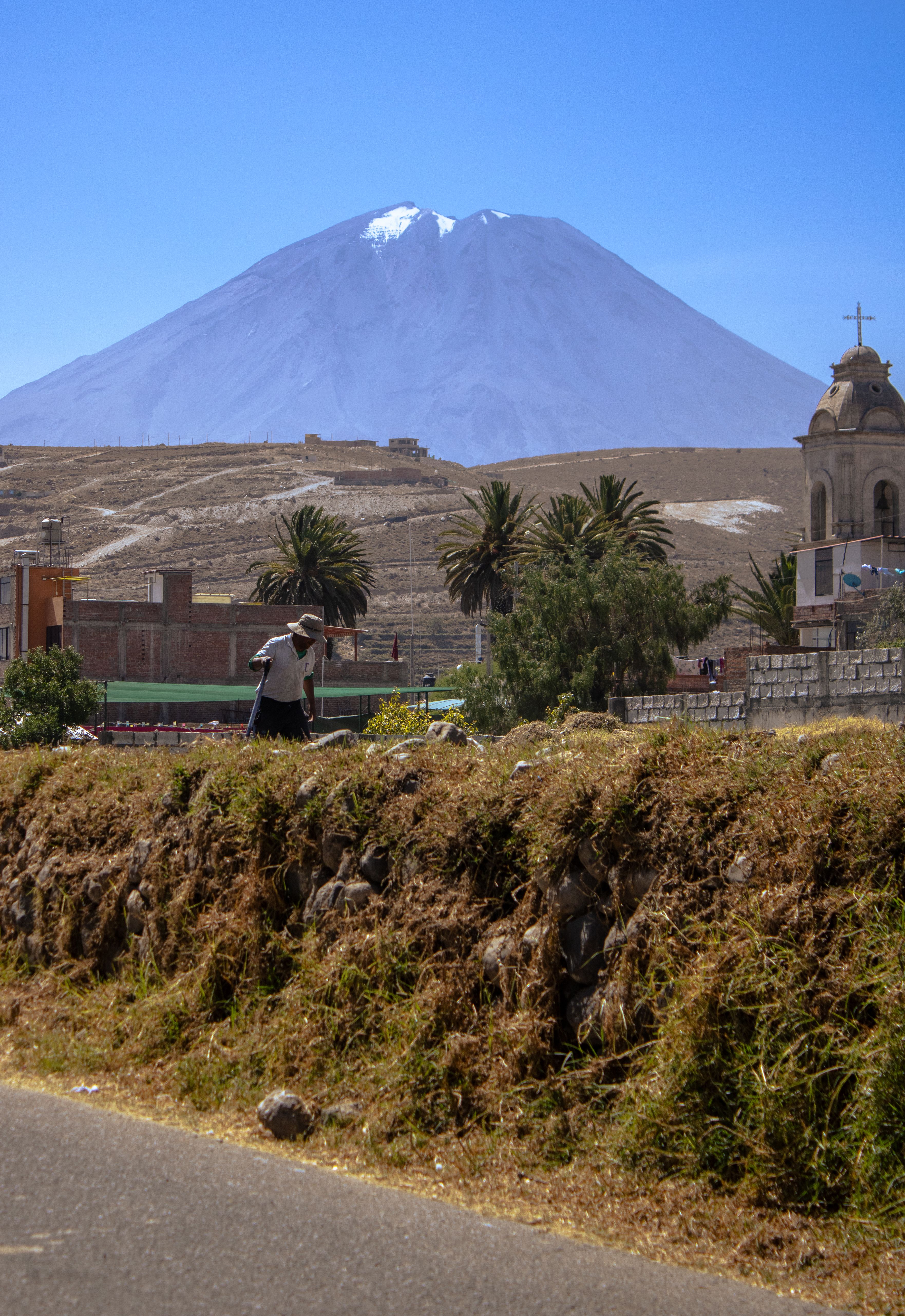 Majestic View of Misty Misti Volcano in Arequipa · Free Stock Photo