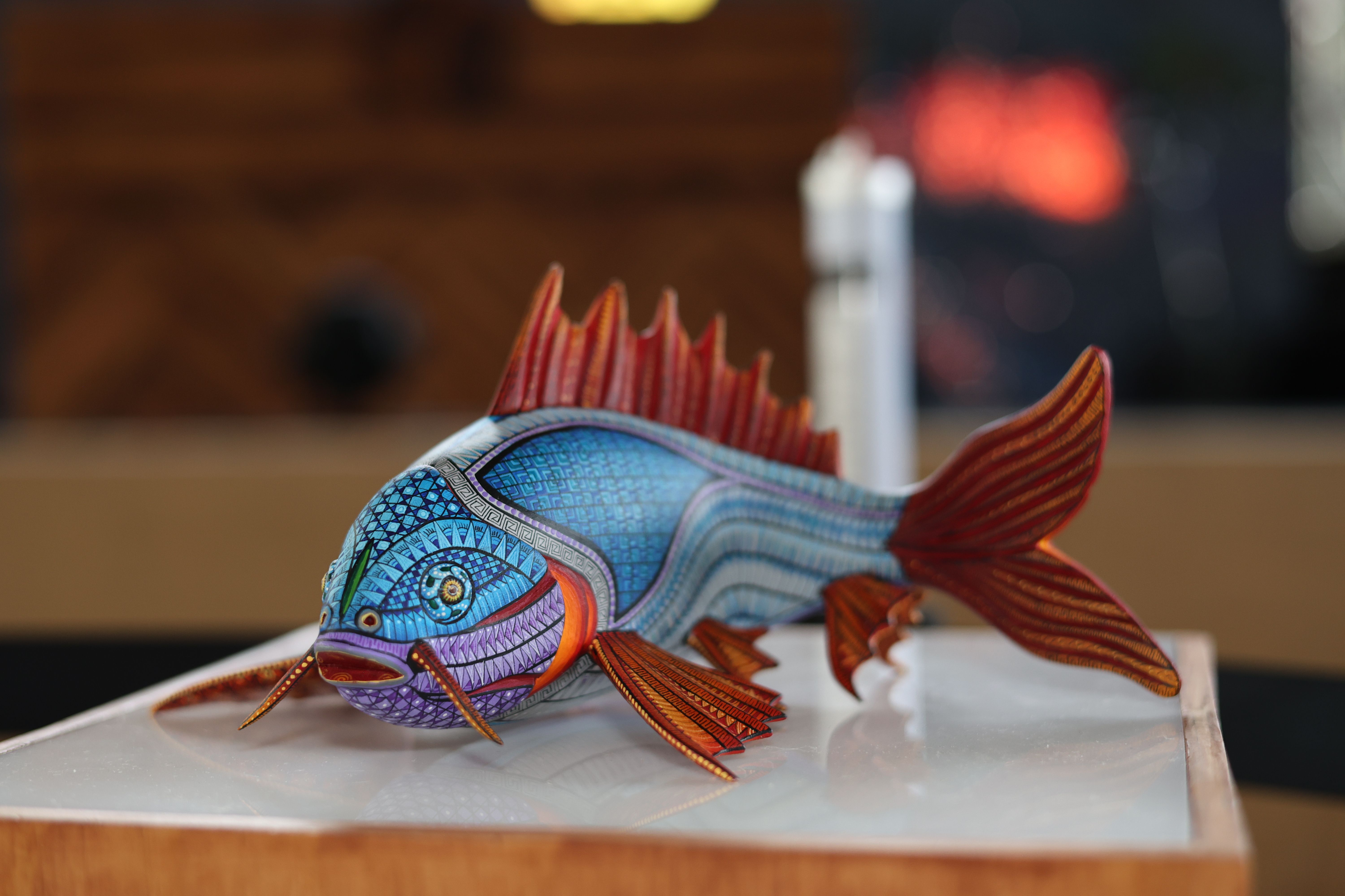 Colorful Alebrije Fish Sculpture from Oaxaca · Free Stock Photo