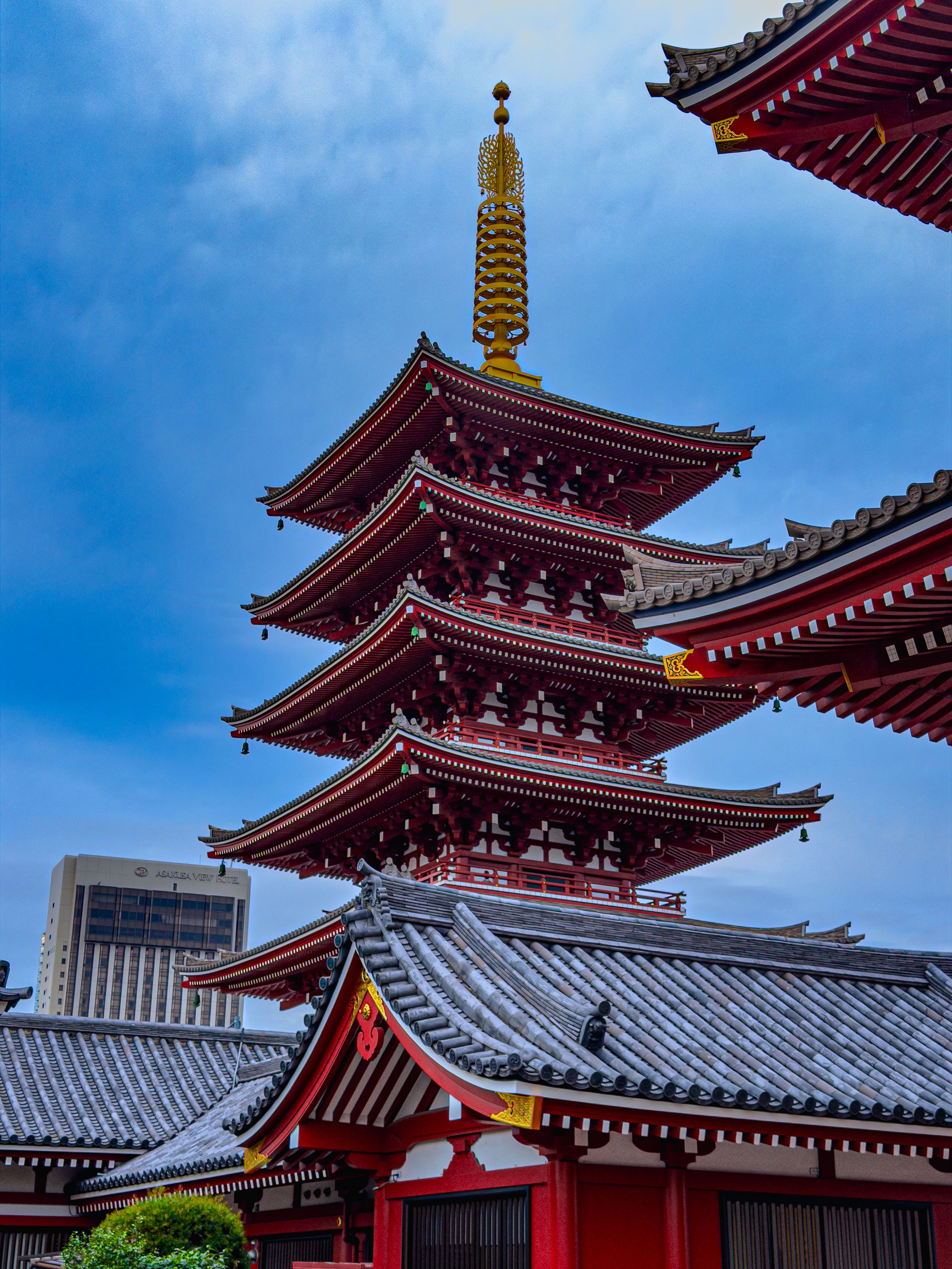 Iconic Five-Story Pagoda in Asakusa, Tokyo · Free Stock Photo