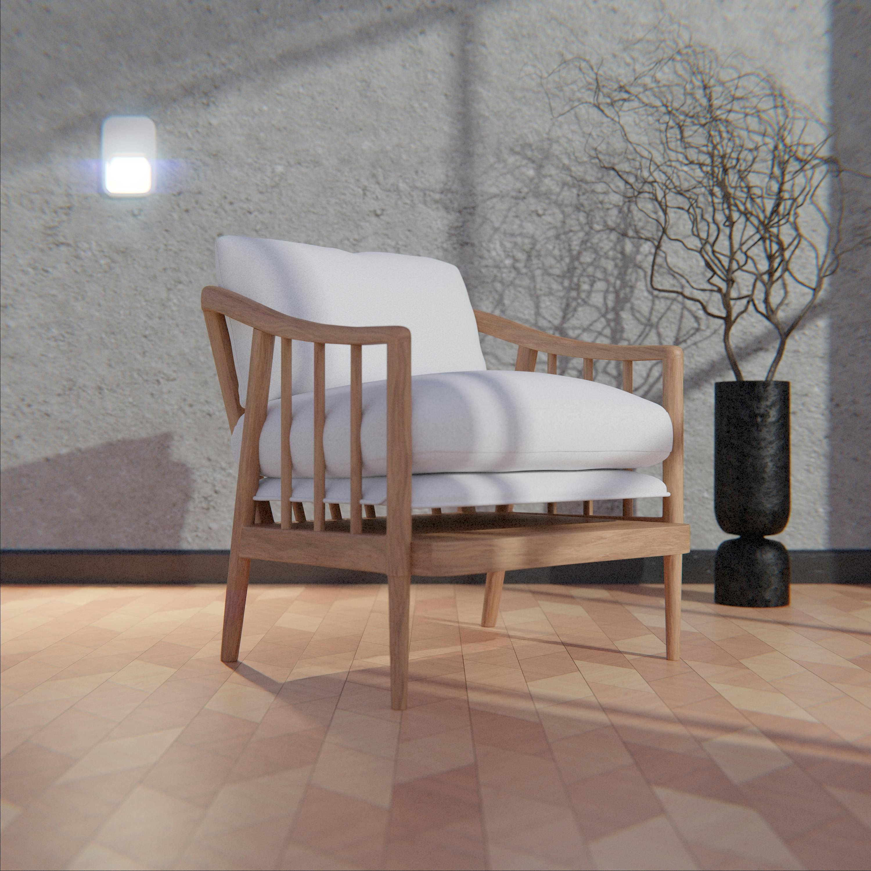 Elegant Minimalist Chair in Modern Indoor Setting · Free Stock Photo
