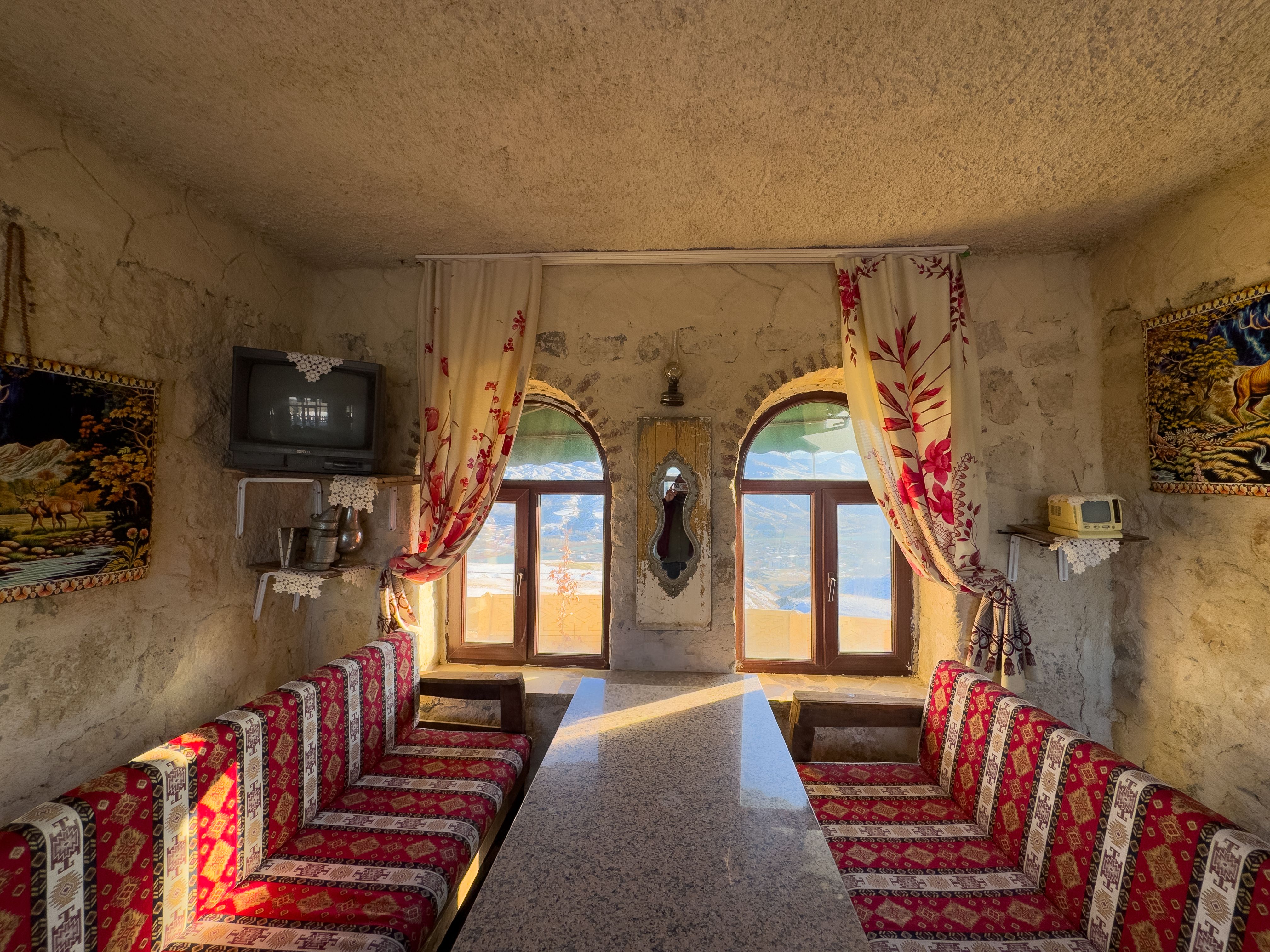 Traditional Turkish Interior with Scenic Window View · Free Stock Photo