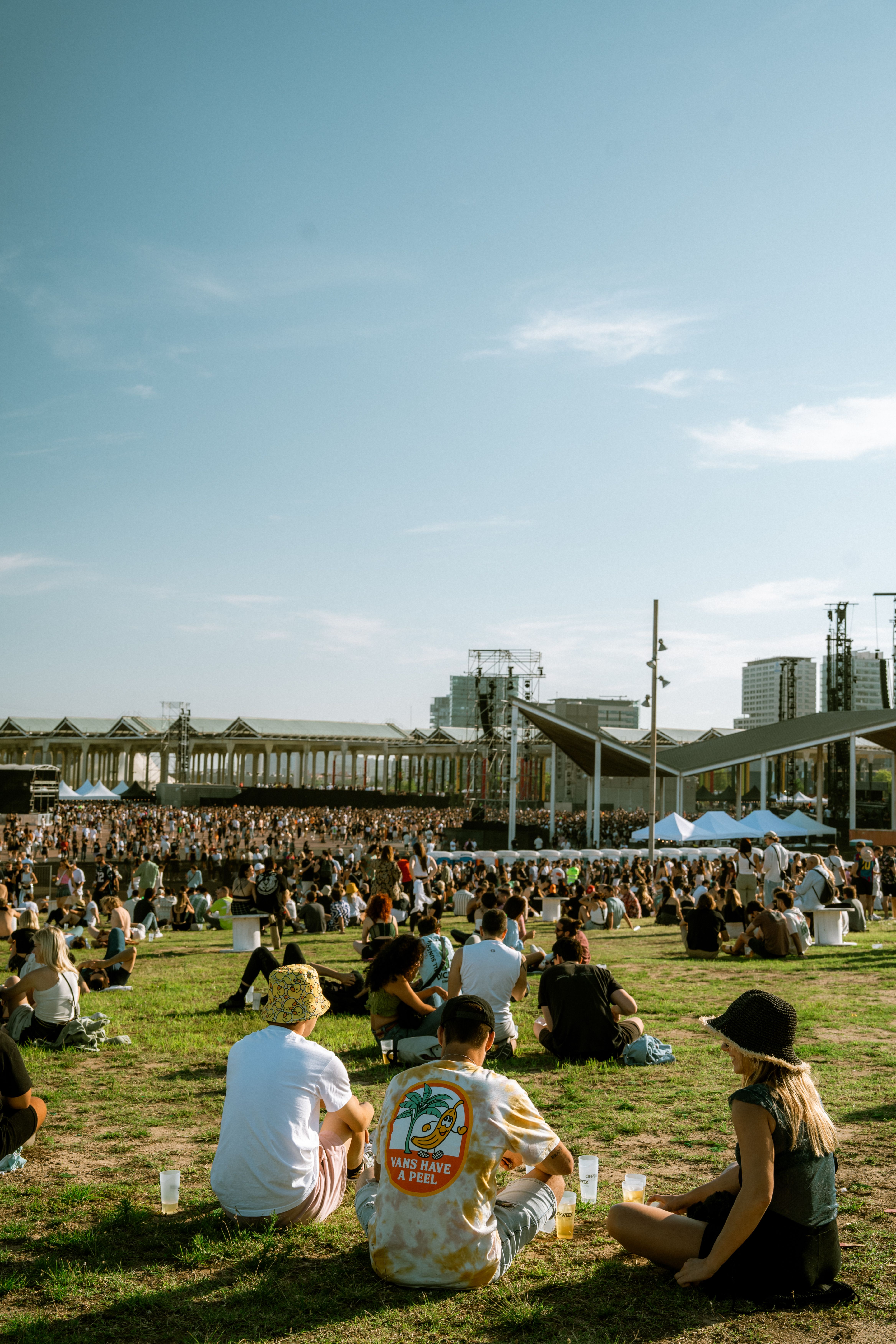Outdoor Music Festival with Crowd on Sunny Day · Free Stock Photo