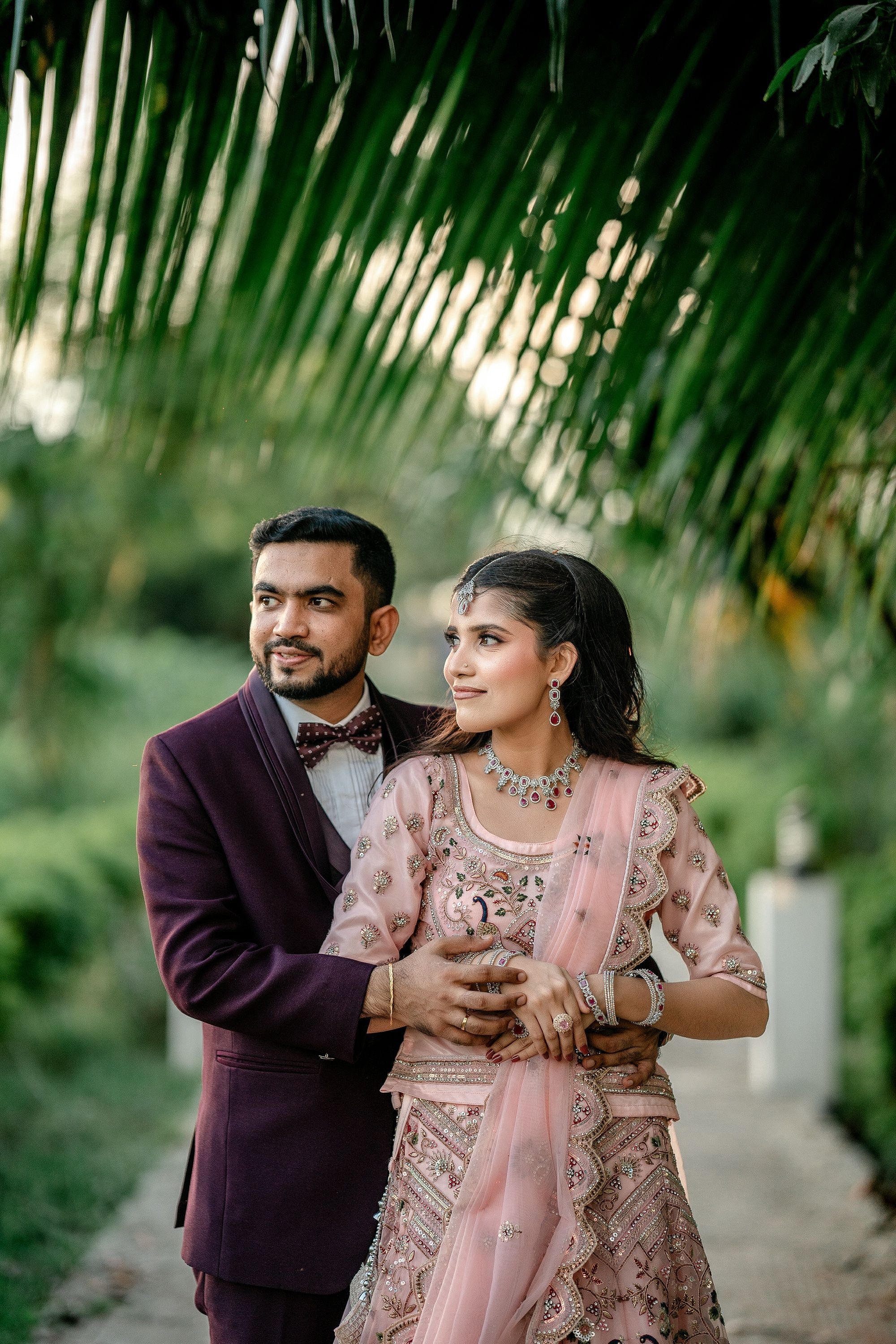 Elegant Outdoor Wedding Portrait in Nature · Free Stock Photo