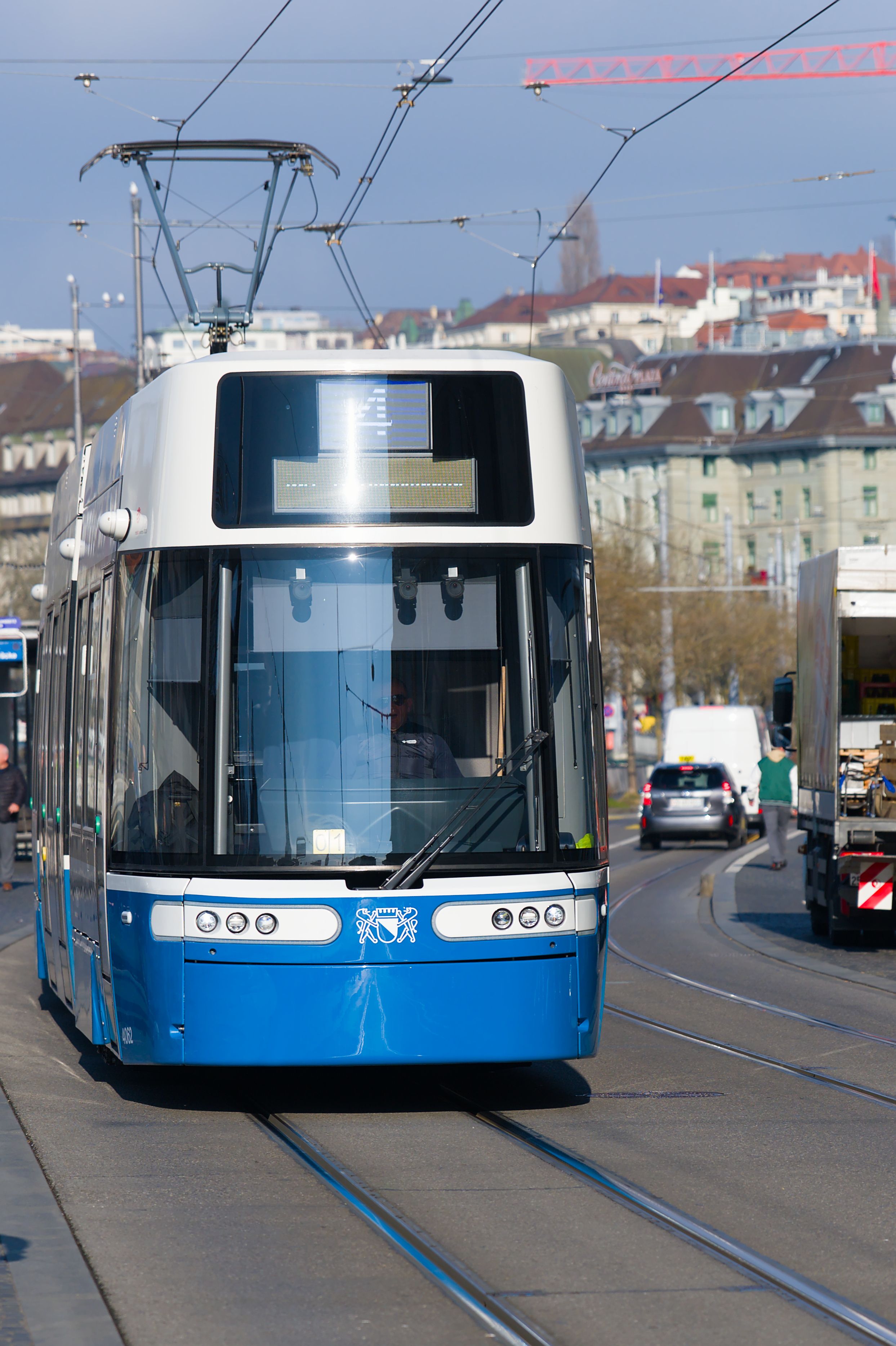 Modern Tram in Zurich City Center · Free Stock Photo