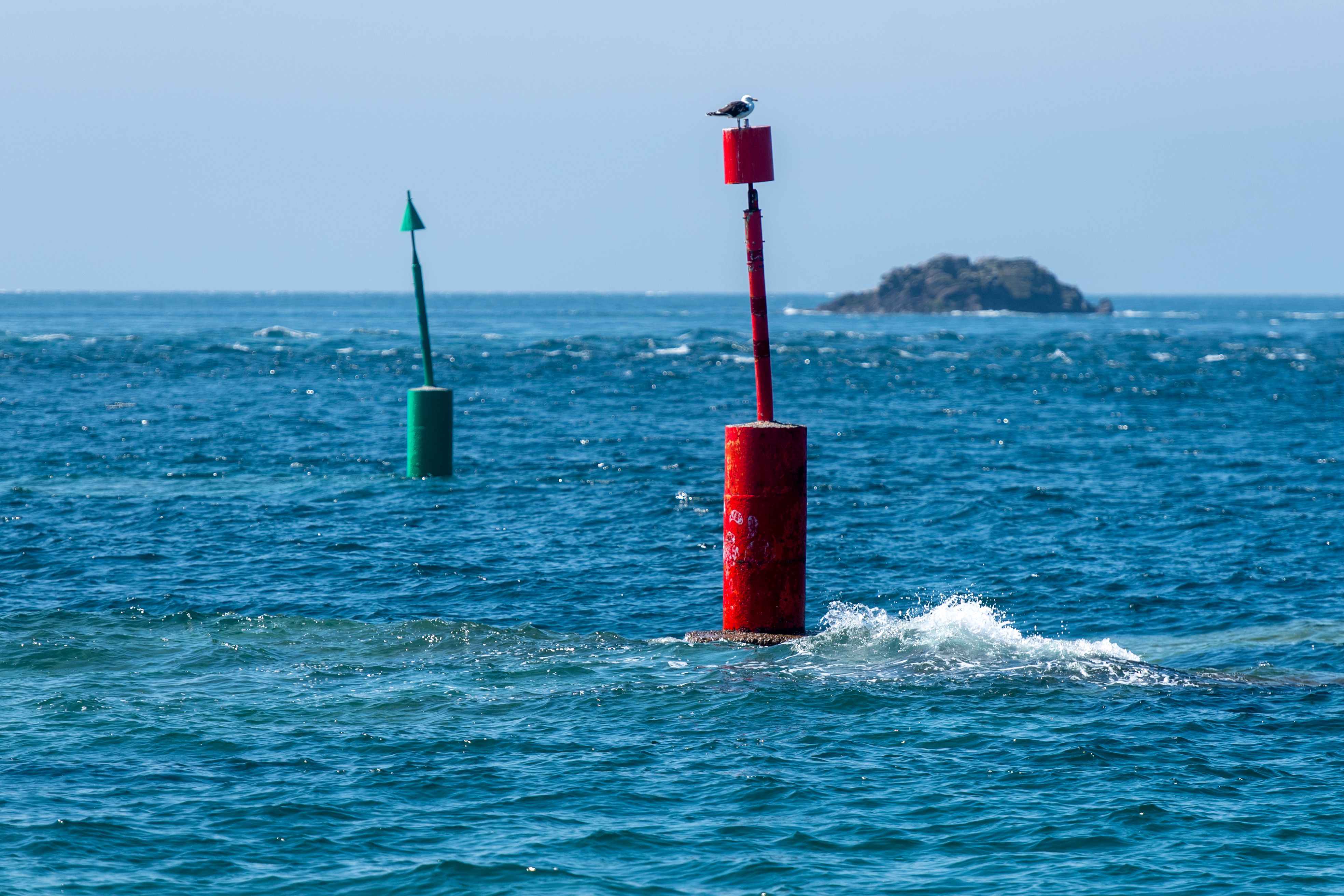 Coastal Navigation Buoys in Open Sea · Free Stock Photo
