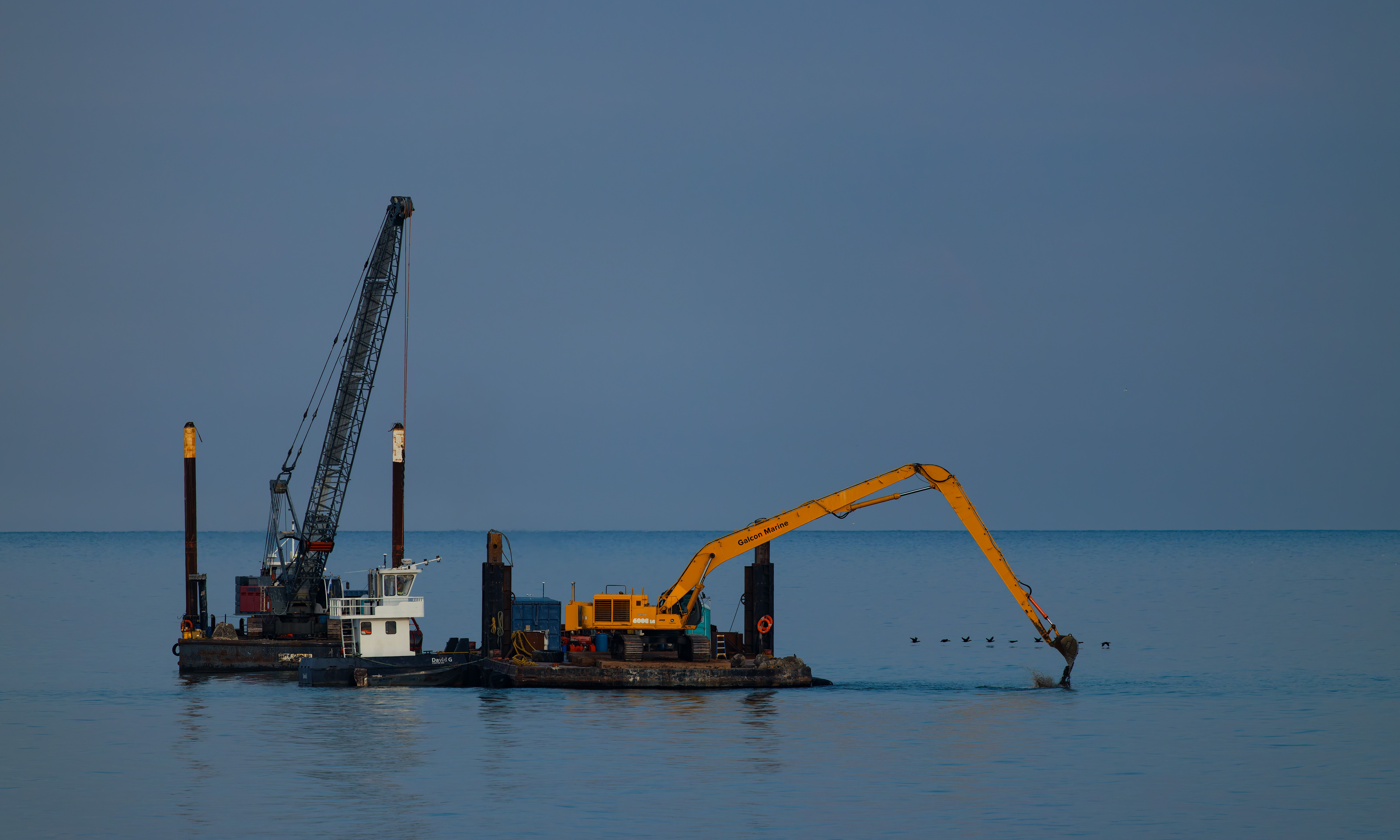 Industrial Dredging Barge at Sea · Free Stock Photo