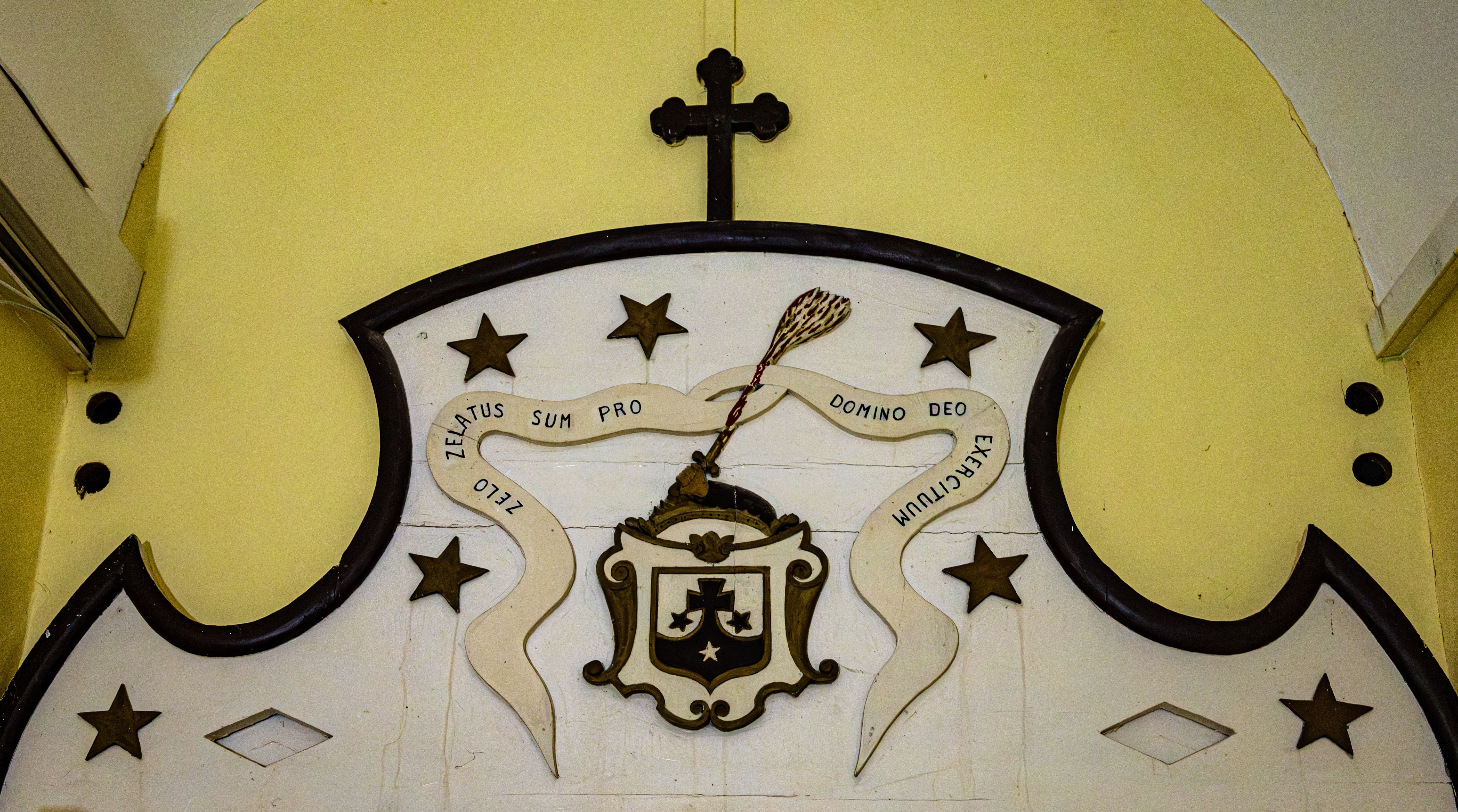 Historic Religious Plaque with Latin Inscription · Free Stock Photo